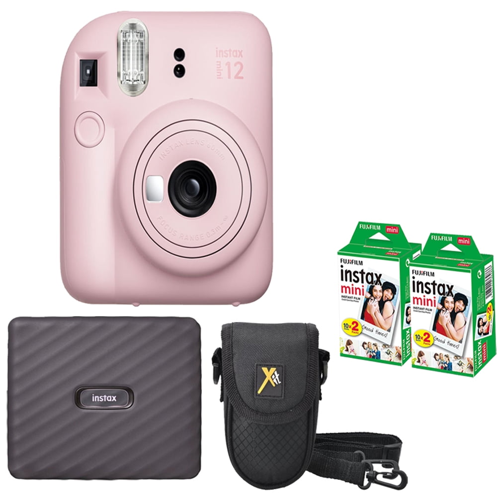 FUJIFILM INSTAX MINI 12 Instant Film Camera (Blossom Pink) + Camera ...
