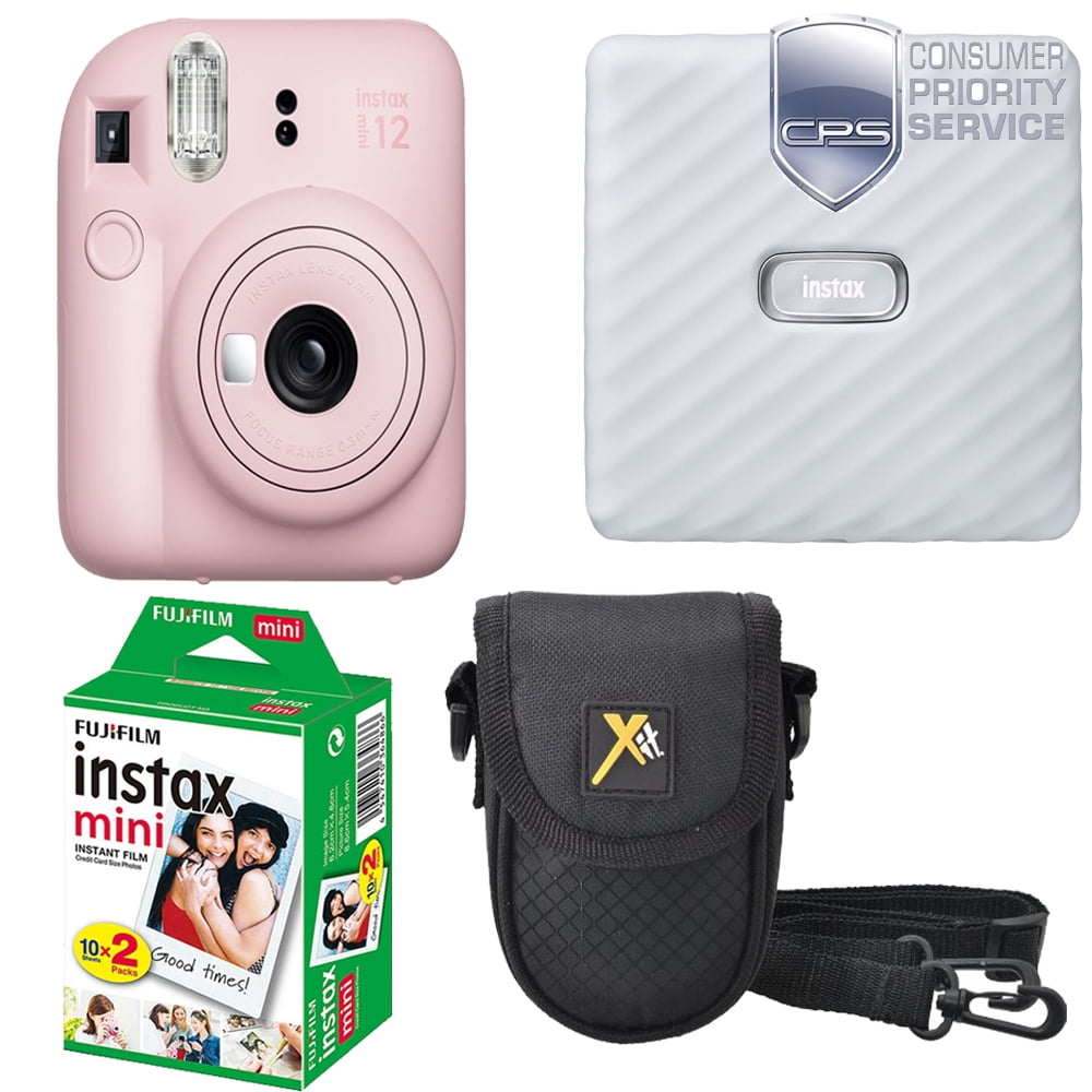FUJIFILM INSTAX MINI 12 Instant Film Camera (Blossom Pink) + Camera ...