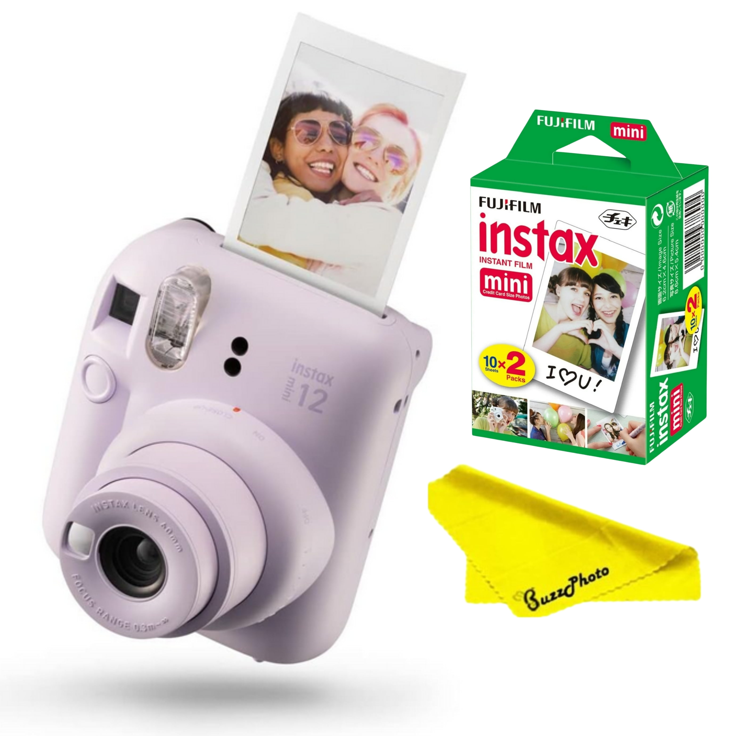 FUJIFILM INSTAX MINI 12 Instant Film Camera ( Lilac Purple ) + Fujifilm ...