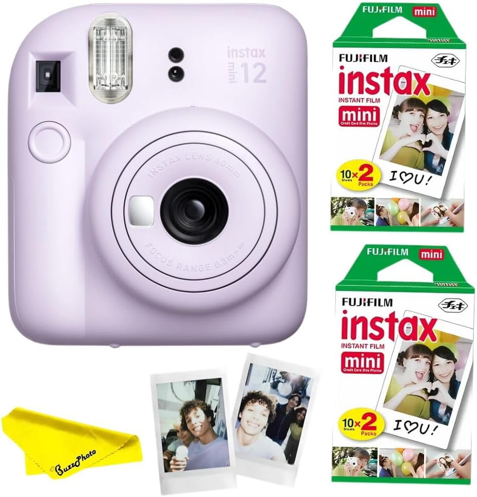 FUJIFILM INSTAX MINI 12 Instant Film Camera ( Lilac Purple ) + Fujifilm ...