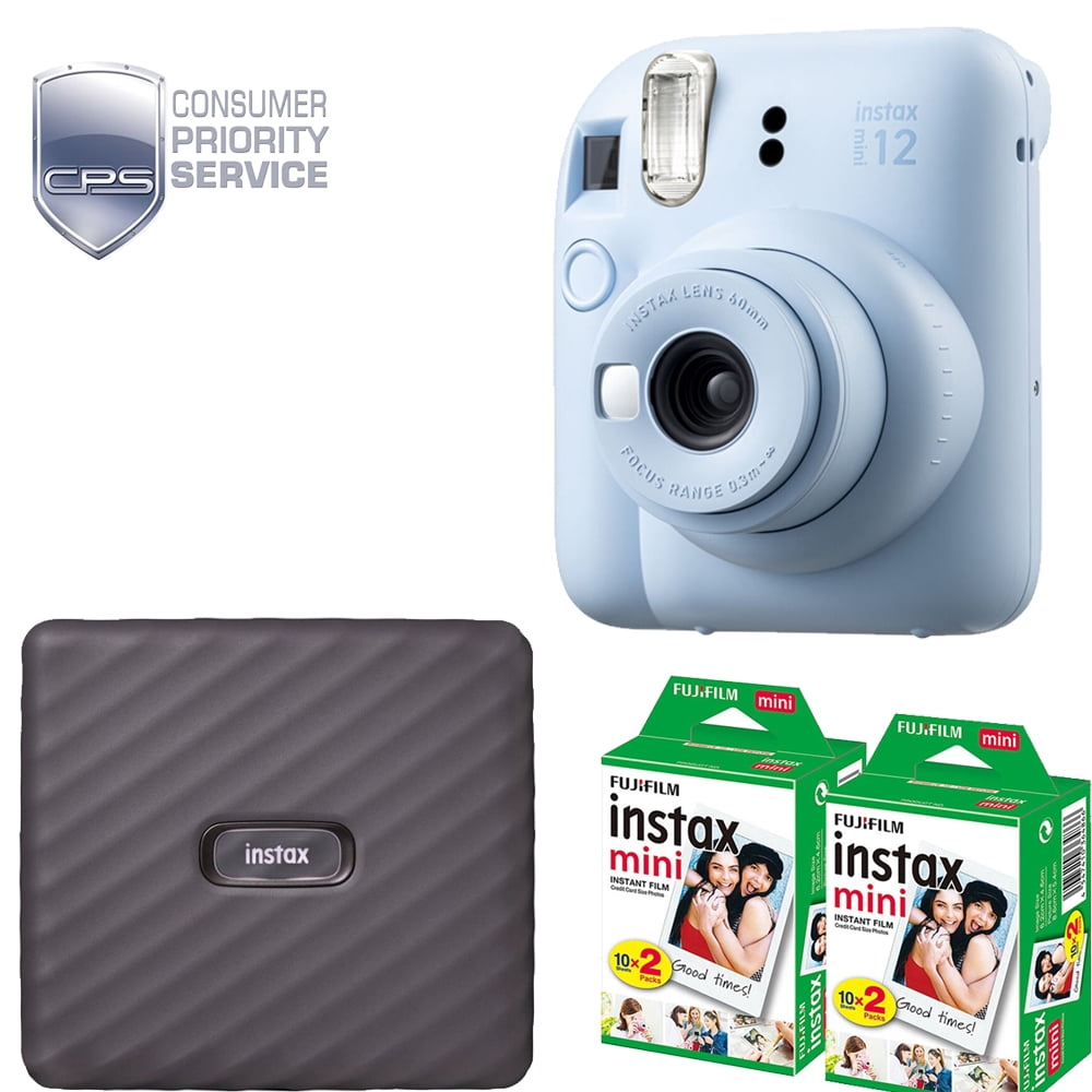 FUJIFILM INSTAX MINI 12 Instant Film Camera (Pastel Blue) + Mini Film ...