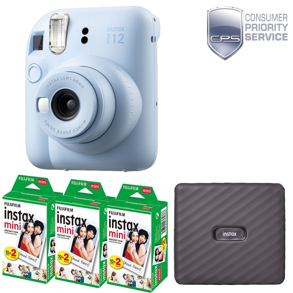 FUJIFILM INSTAX MINI 12 Instant Film Camera (Pastel Blue) + Mini Film ...