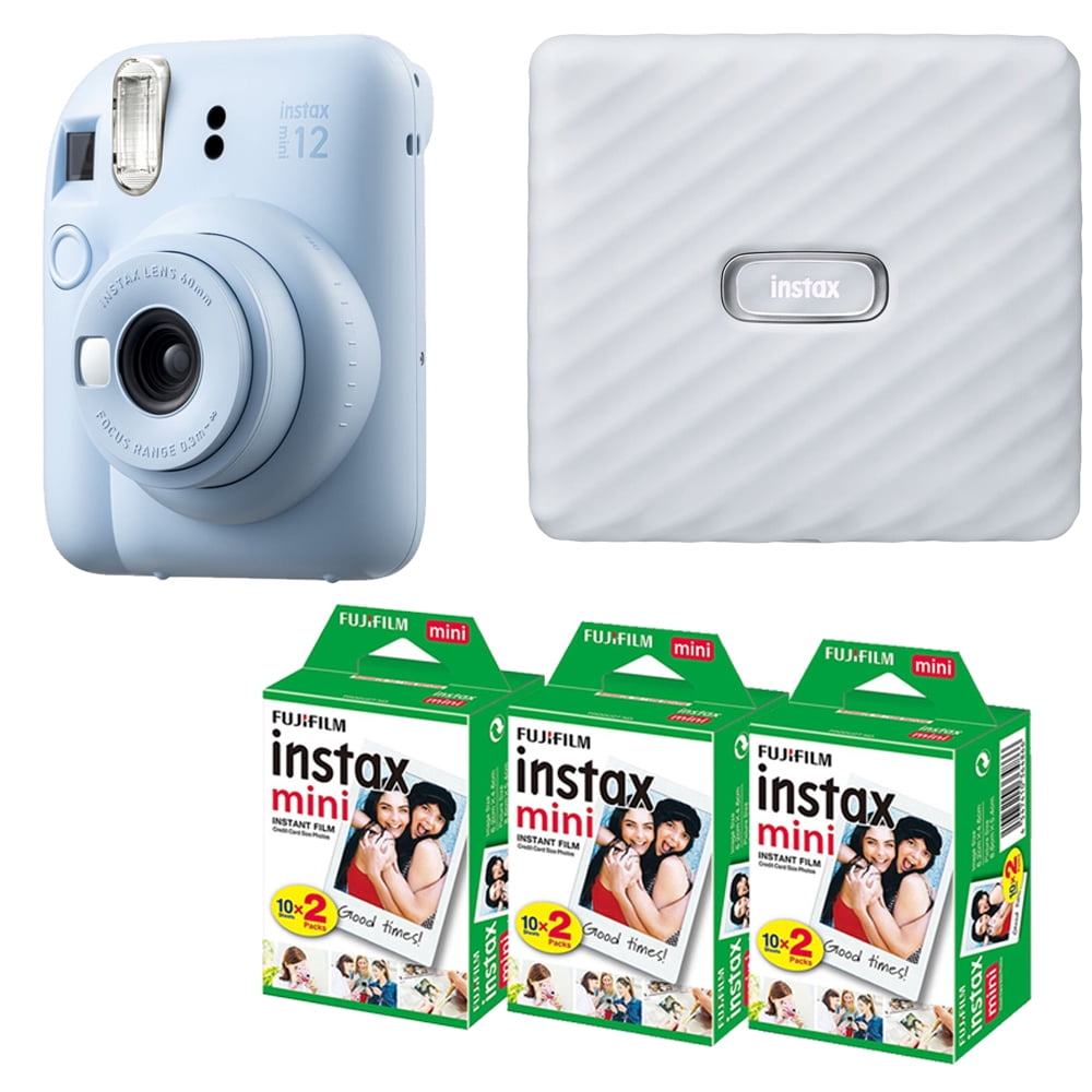 FUJIFILM INSTAX MINI 12 Instant Film Camera (Pastel Blue) + Mini Film ...