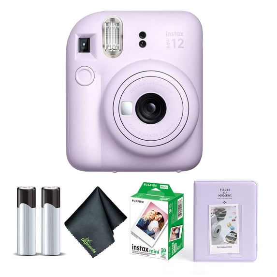 FUJIFILM INSTAX MINI 12 Instant Film Camera with Instant Film - Lilac ...