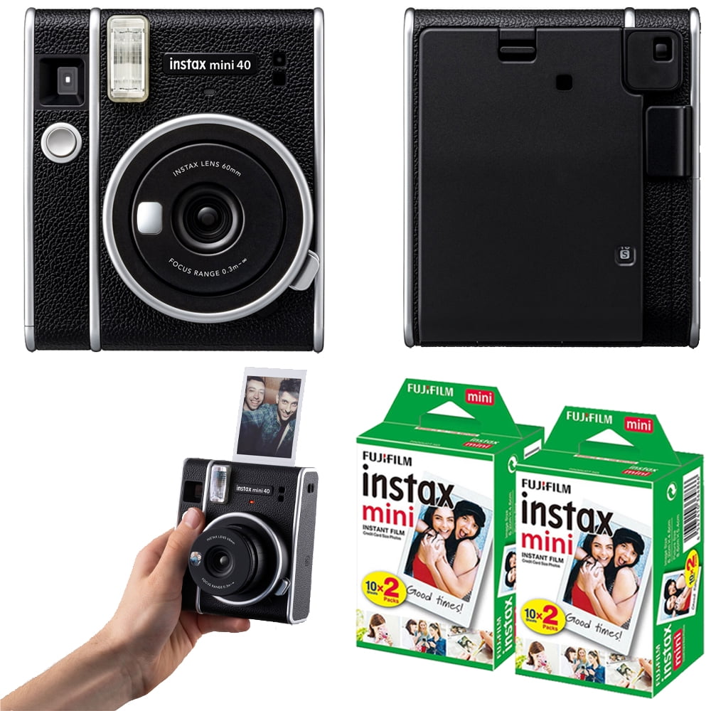 FUJIFILM INSTAX MINI 40 Instant Film Camera + Mini Film Kit (2 Pack ...