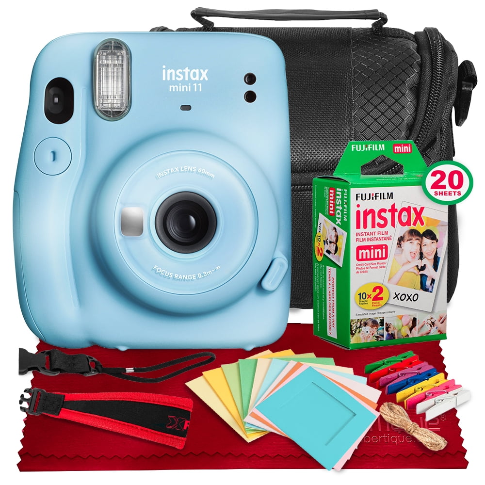 FUJIFILM INSTAX Mini 11 Instant Film Camera (Sky Blue) + Fujifilm ...