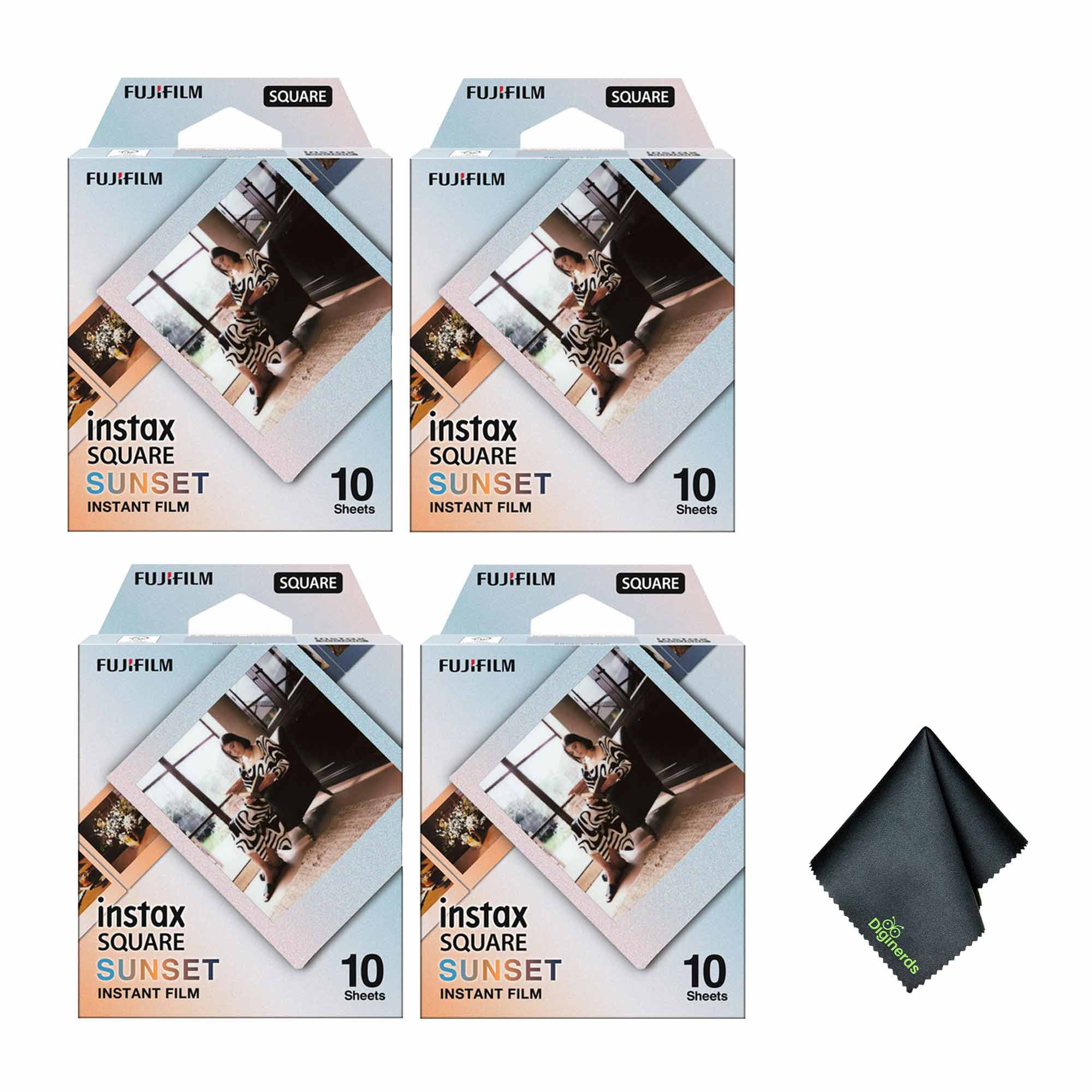 FUJIFILM INSTAX SQUARE Sunset Instant Film (40 Exposures) + Microfiber ...