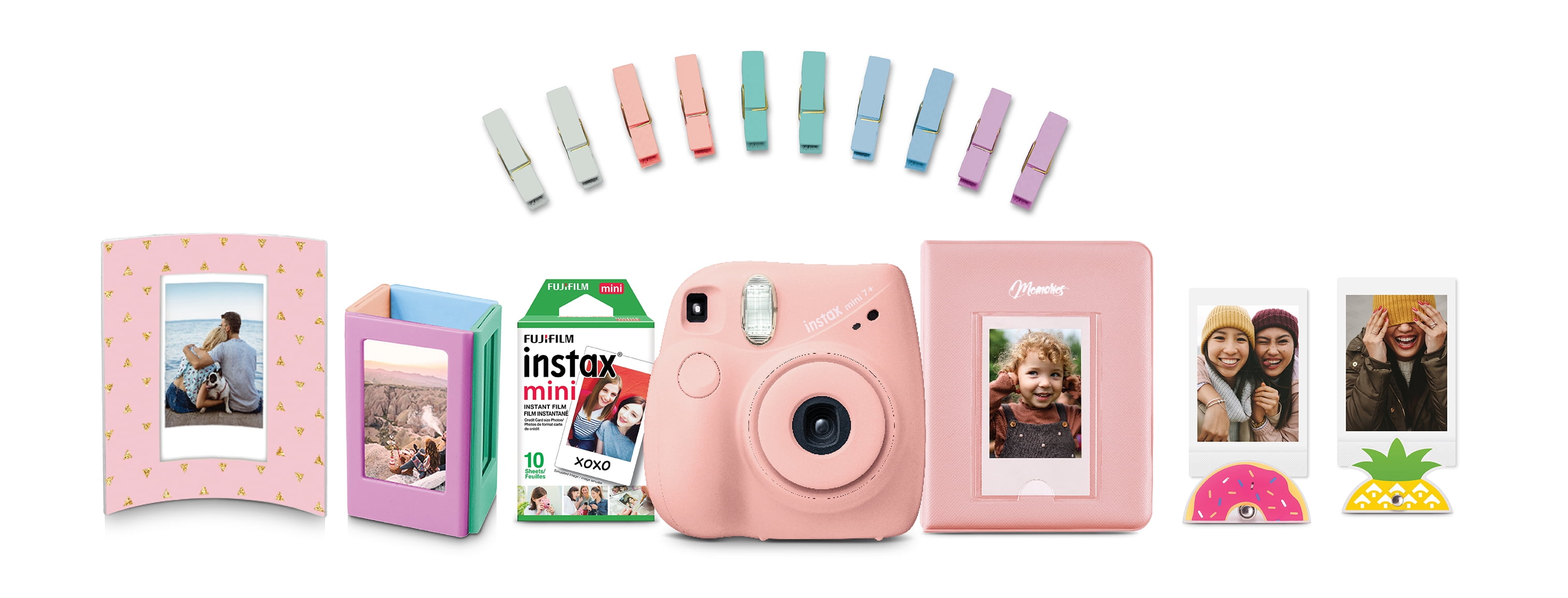 FUJIFILM Instax Mini 7+ Pink Bundle - Walmart.com