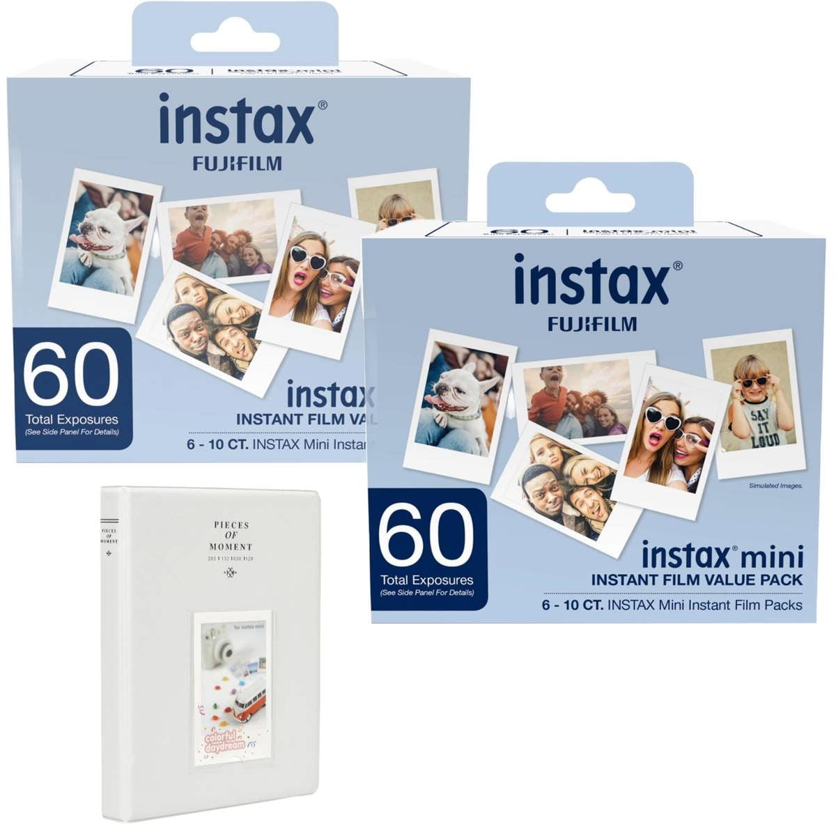 Fujifilm FUJIFILM Mini Instant Camera Film: 120 Shoots Total, Value ...
