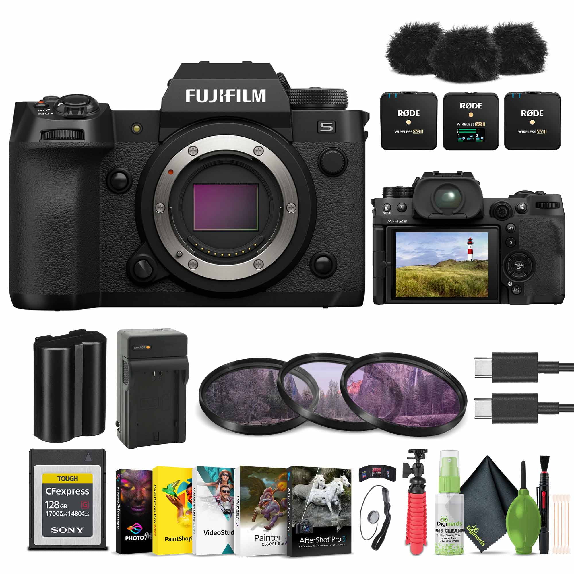 FUJIFILM X-H2S Mirrorless Camera,Rode Wireless Microphone System ...
