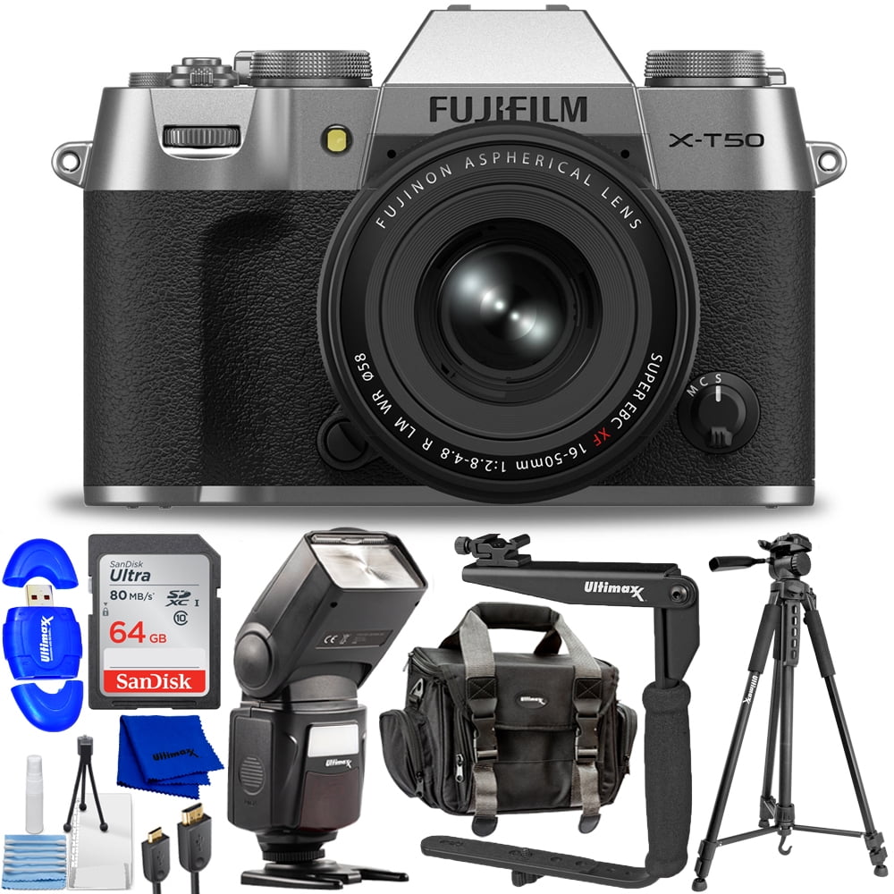 FUJIFILM X-T50 Mirrorless Camera with XF 16-50mm f/2.8-4.8 Lens (Silver) Kit - Walmart.com