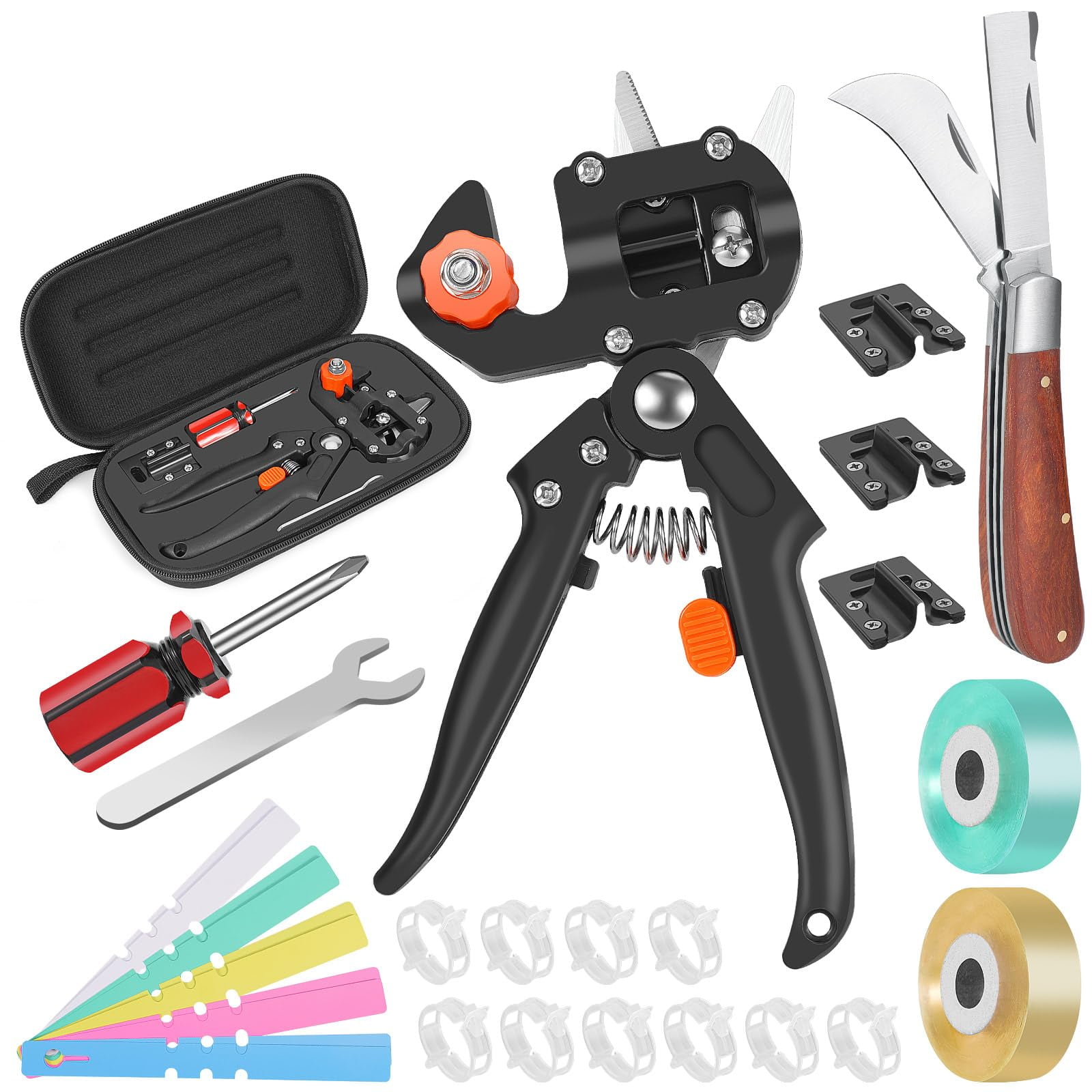 FUJIWARA 2-in-1 Garden Grafting Tool, Multifunctional Pruning Scissors ...