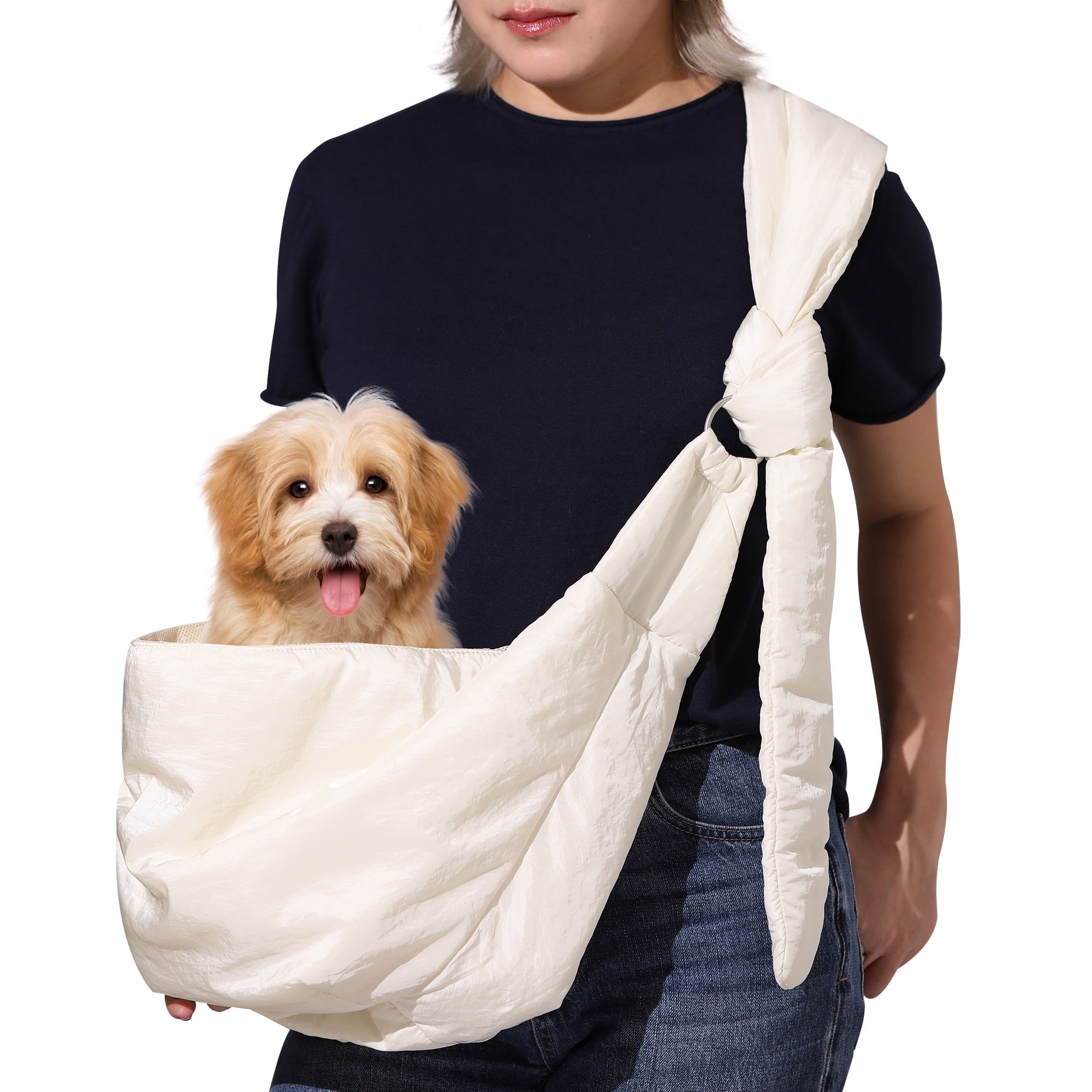 FUKUMARU Dog Sling, Puppy Carrier with Long Strap, 8.8 oz - Walmart.com