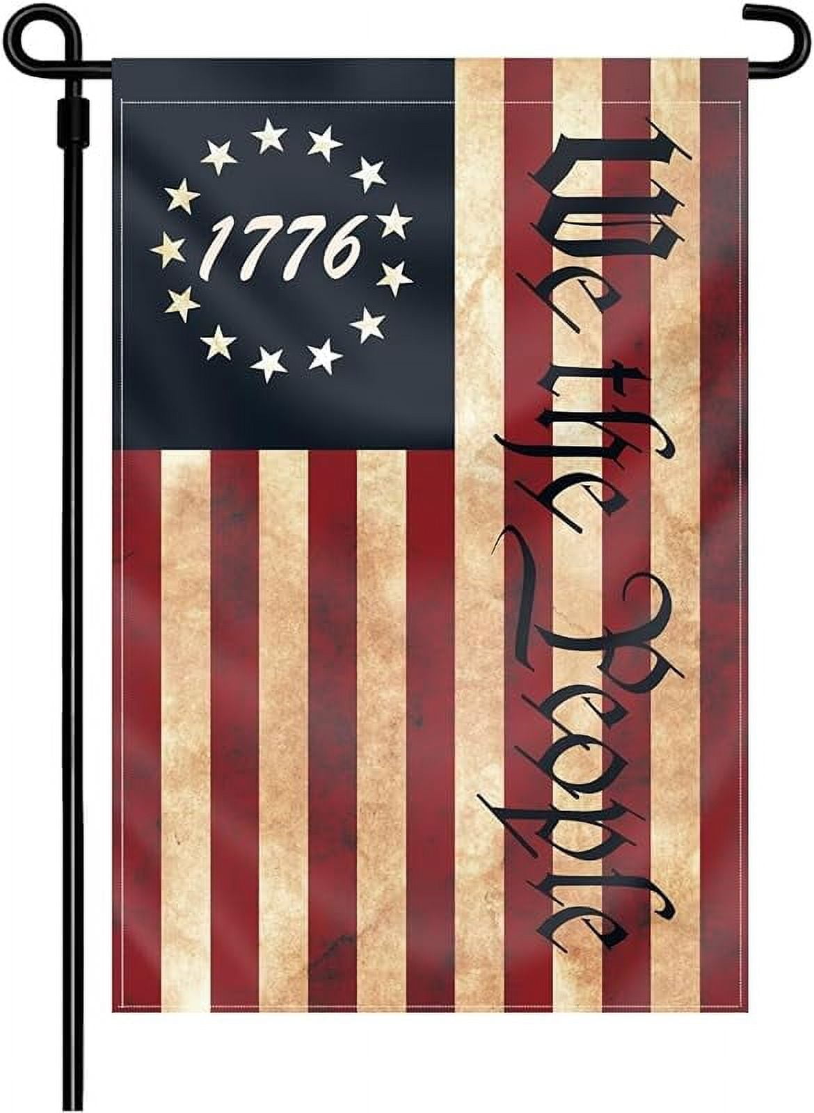 We The People 1776 Flag Double Sided 12x18in Outdoor Vintage American ...