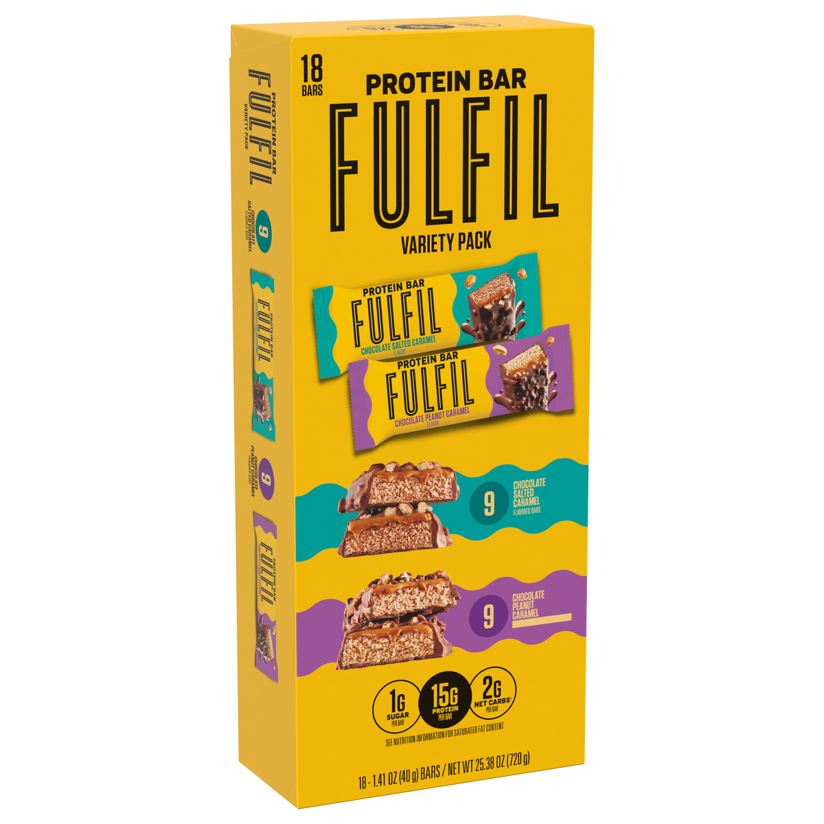 FULFIL Snack Bars , Variety Pack, 1.41 oz, 18 ct - Walmart.com