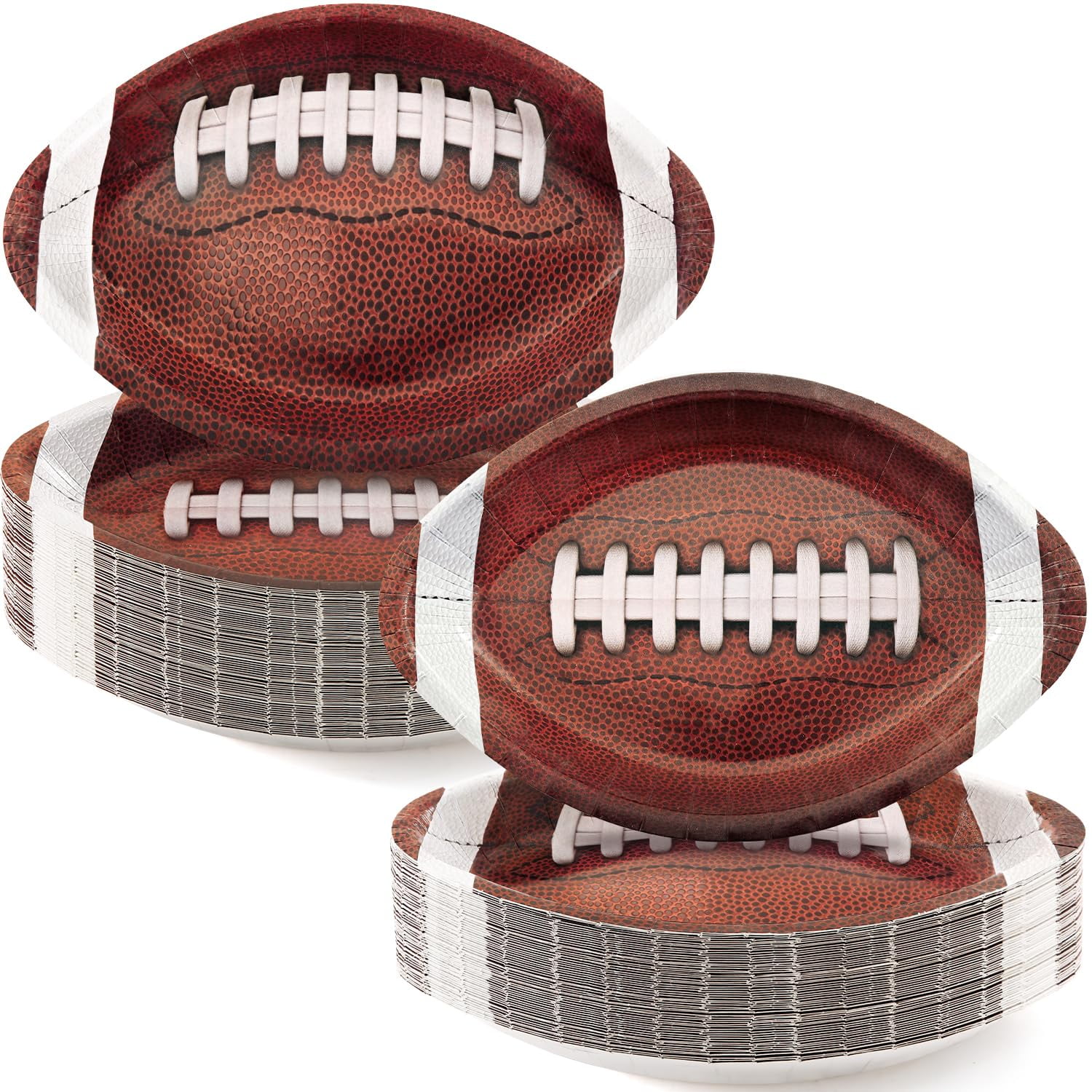 FULJOOY 60 Pcs 3D Football Paper AFN1Plates 11.5 Large Disposable 450 ...