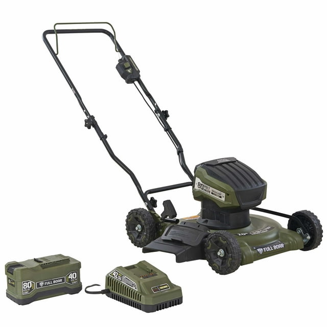 FULL BOAR 80V Brushless 20 in. Cordless Battery Walk Behind Push Lawn ...