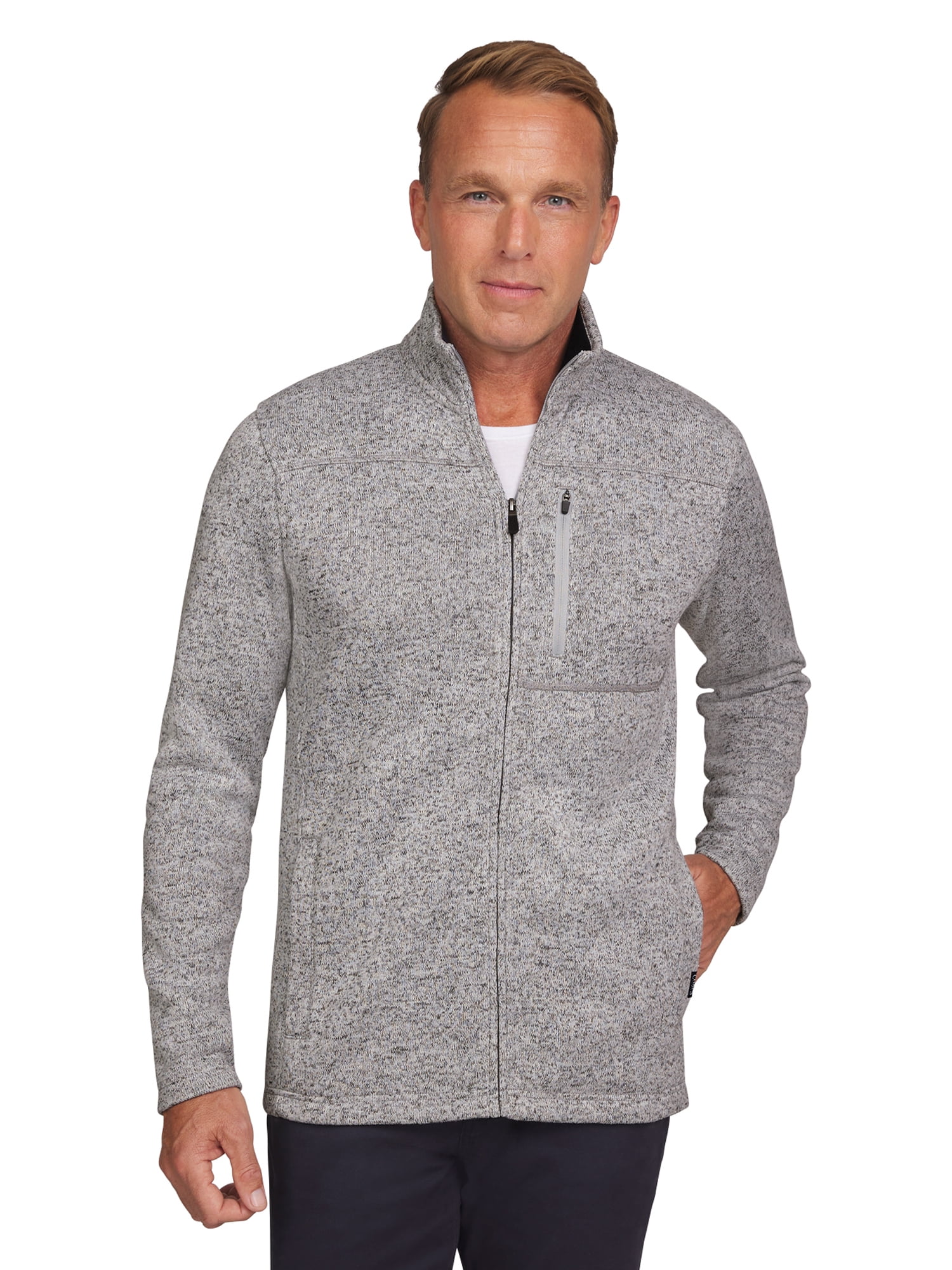 Chaps Mens' & Big Men's Full Zip Fleece Sweater Jacket, Sizes S-2XL ...