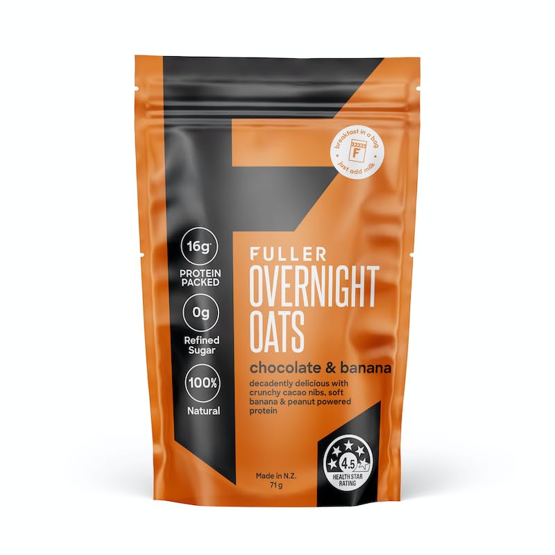 FULLER Premium Chocolate Overnight RRF12 Oats, 6 x 2.5 Oz Packs with ...