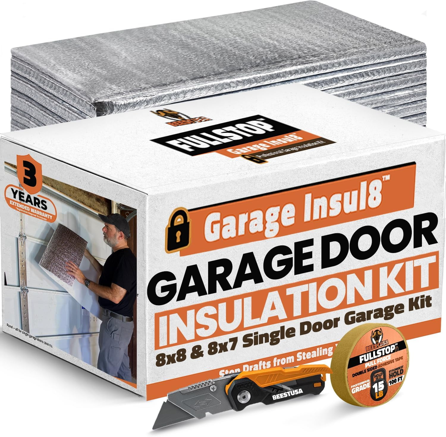 8x7 Insulated Garage Door