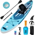 FULLWATT Portable 11Ft Inflatable Stand Up Paddleboard SUP with Kayak ...