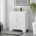 FULLWATT 30" Bathroom Vanity with Sink Combo, Modern Bathroom Storage ...