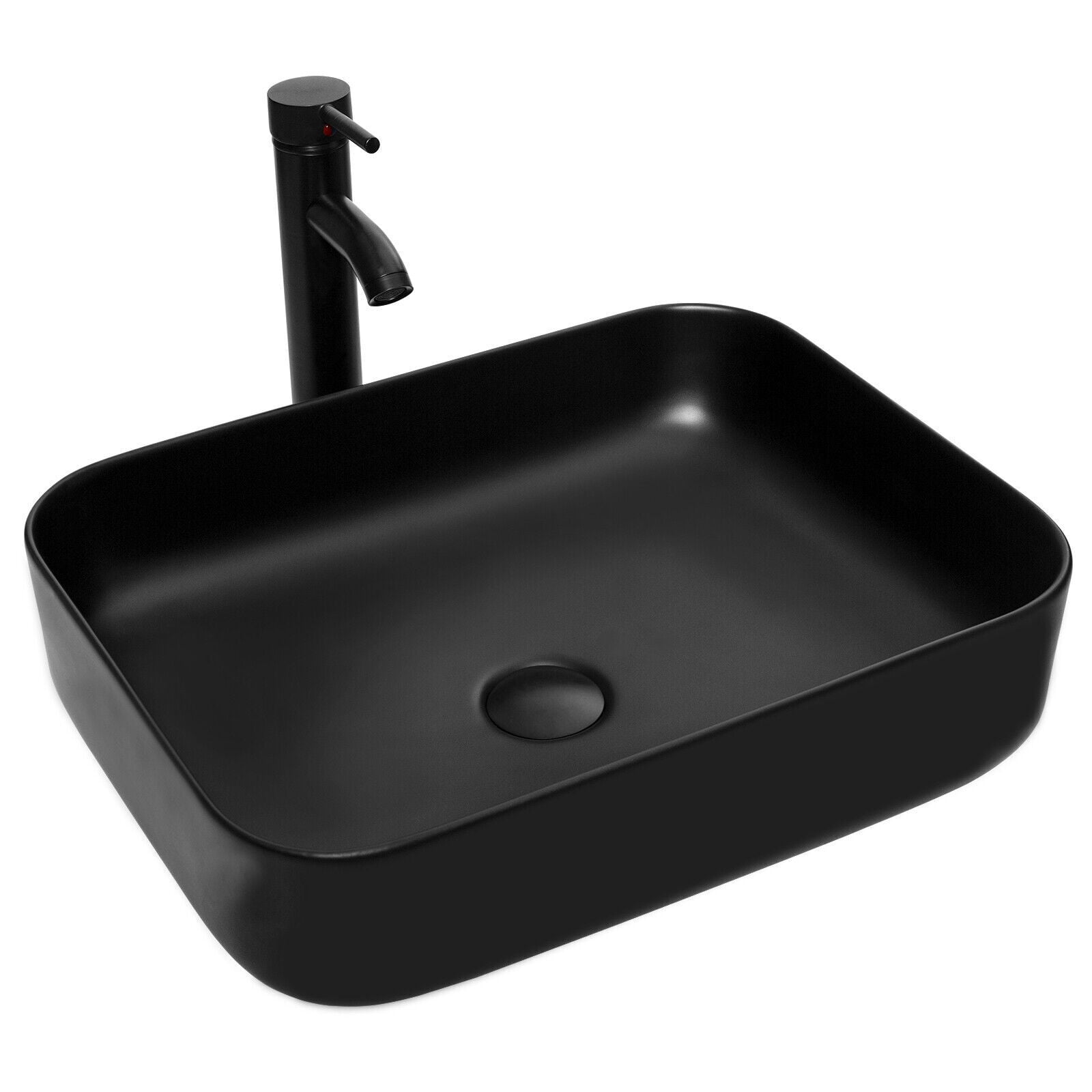 FULLWATT Ceramic Bathroom Sink, Above Counter Ceramic Vanity with ...