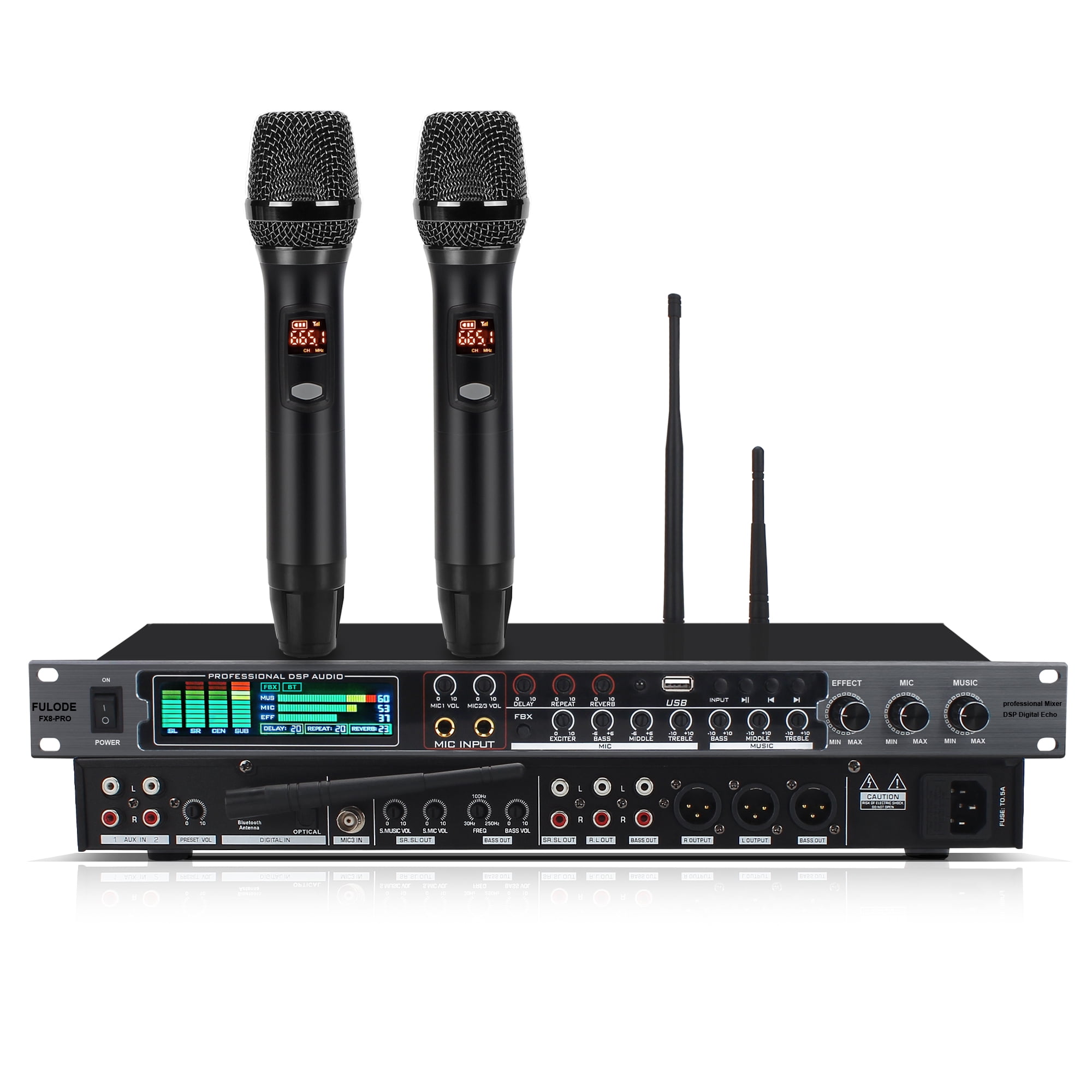 FULODE Professional KTV Wireless Microphone FX8-PRO Analog Pre-Stage ...