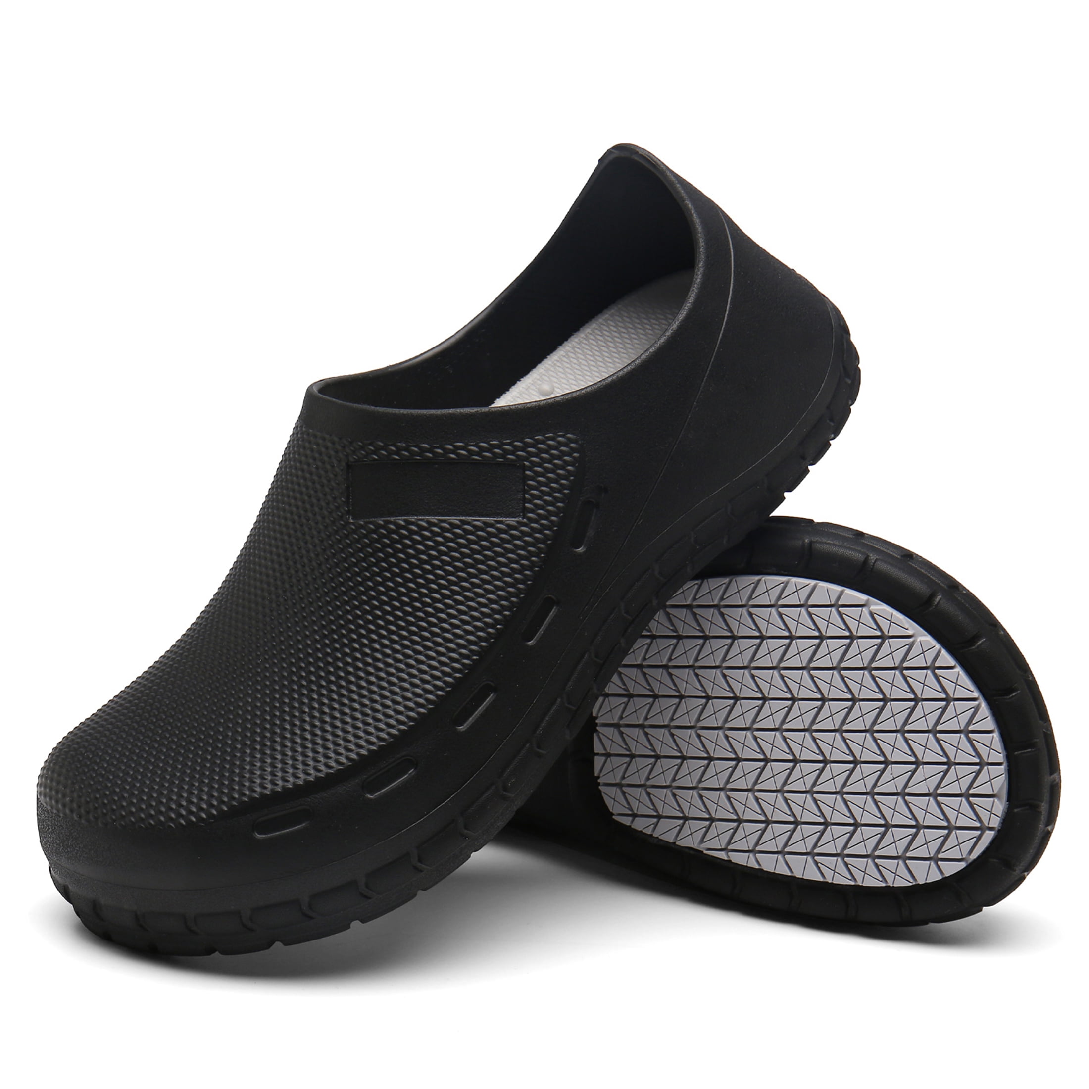 FULORIS Chef Nurse Clogs Black Slip Resistant Waterproof Safety Work ...