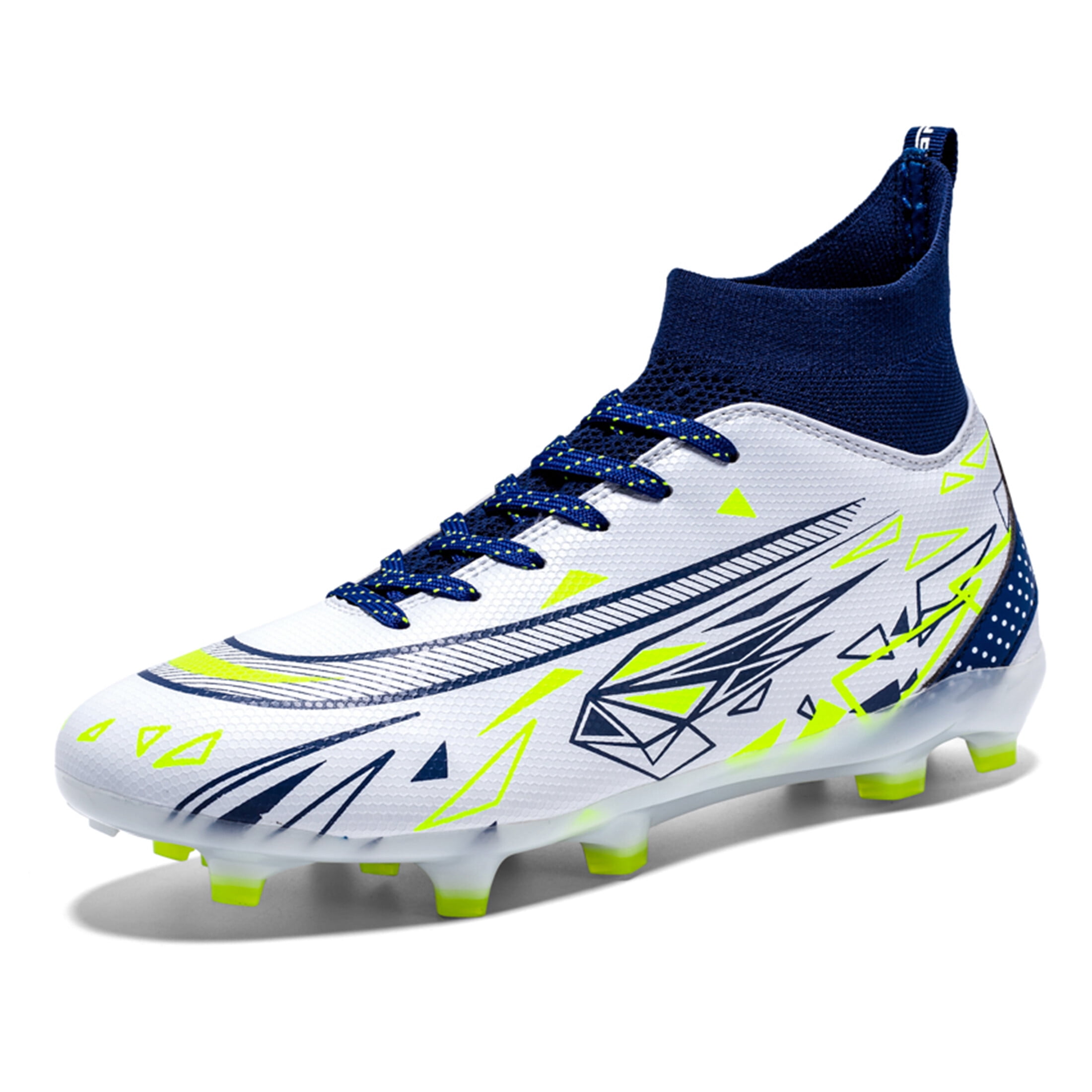 FULORIS Men Soccer Shoes Football Boots Cleats High-Top Spikes Soccer ...