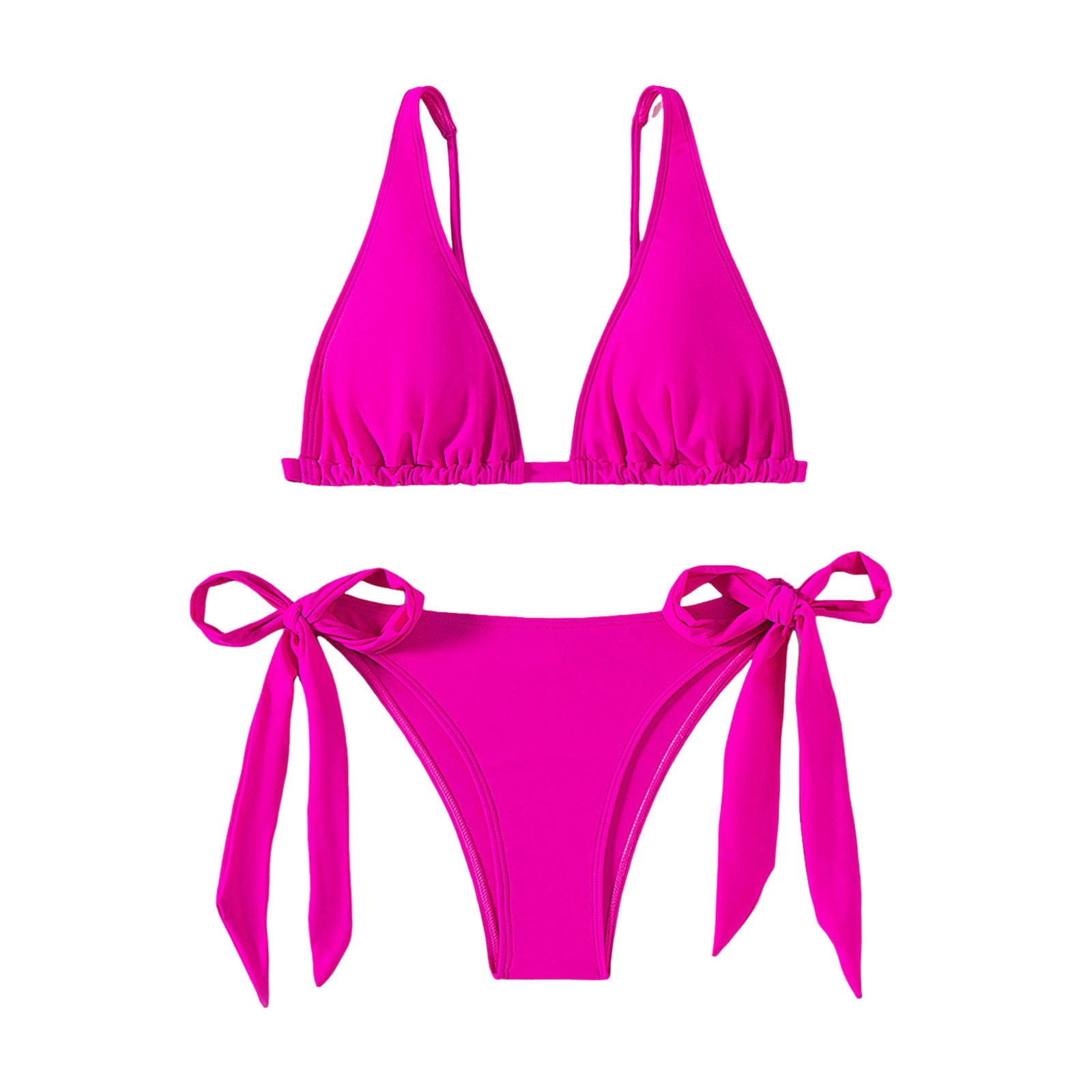 FULORRNIE Women's High-Waisted Retro Ruched Bikini Set with Push-Up ...