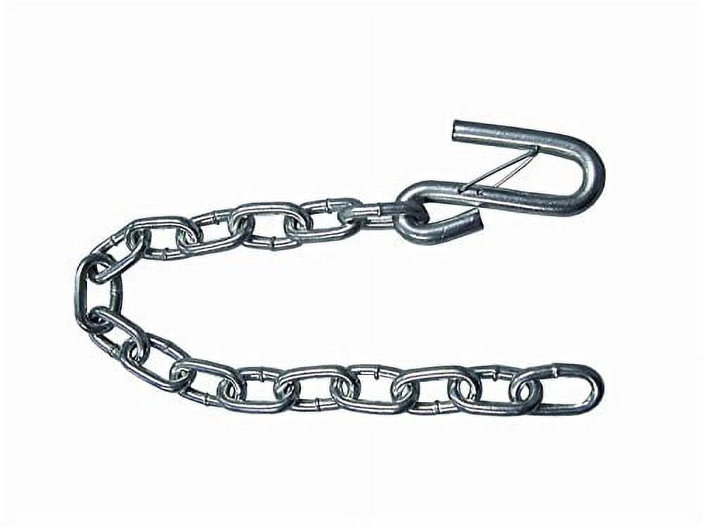 FULTON SAFETY CHAIN, GRADE 30, 1/4" X 24" w/ 7/16" WIRE SAFETY LATCH ...