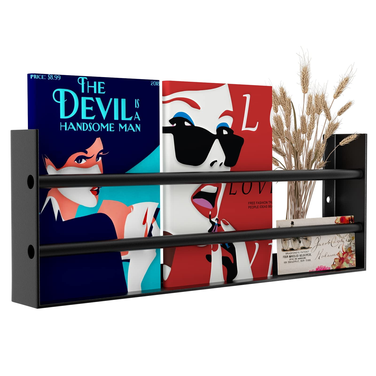 FUMAX Magazine Holder Wall Mounted - Modern Minimalist Magazine Rack ...