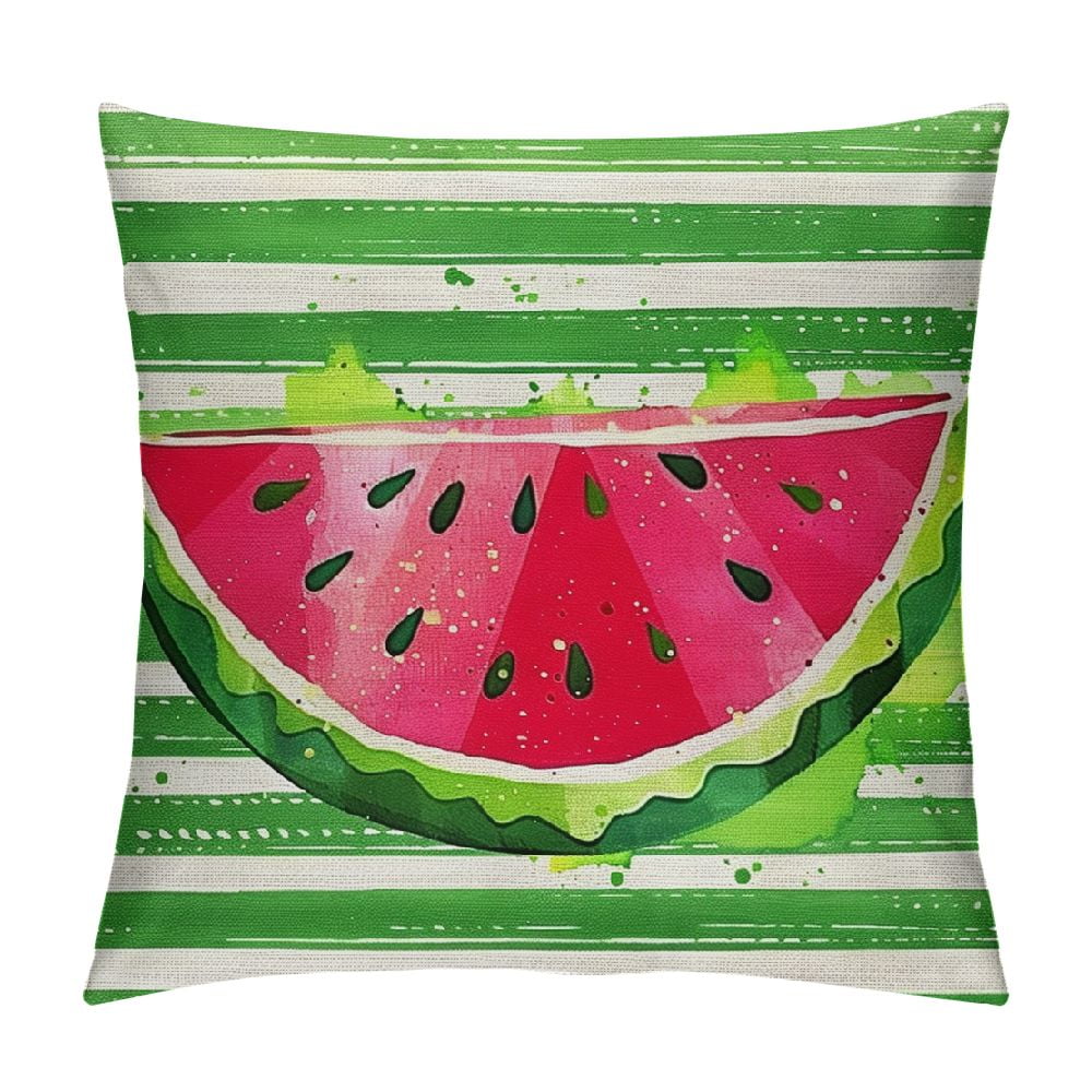 FUMJ Summer Throw Pillow Covers Watercolor Watermelon Pillow Case Fruit ...