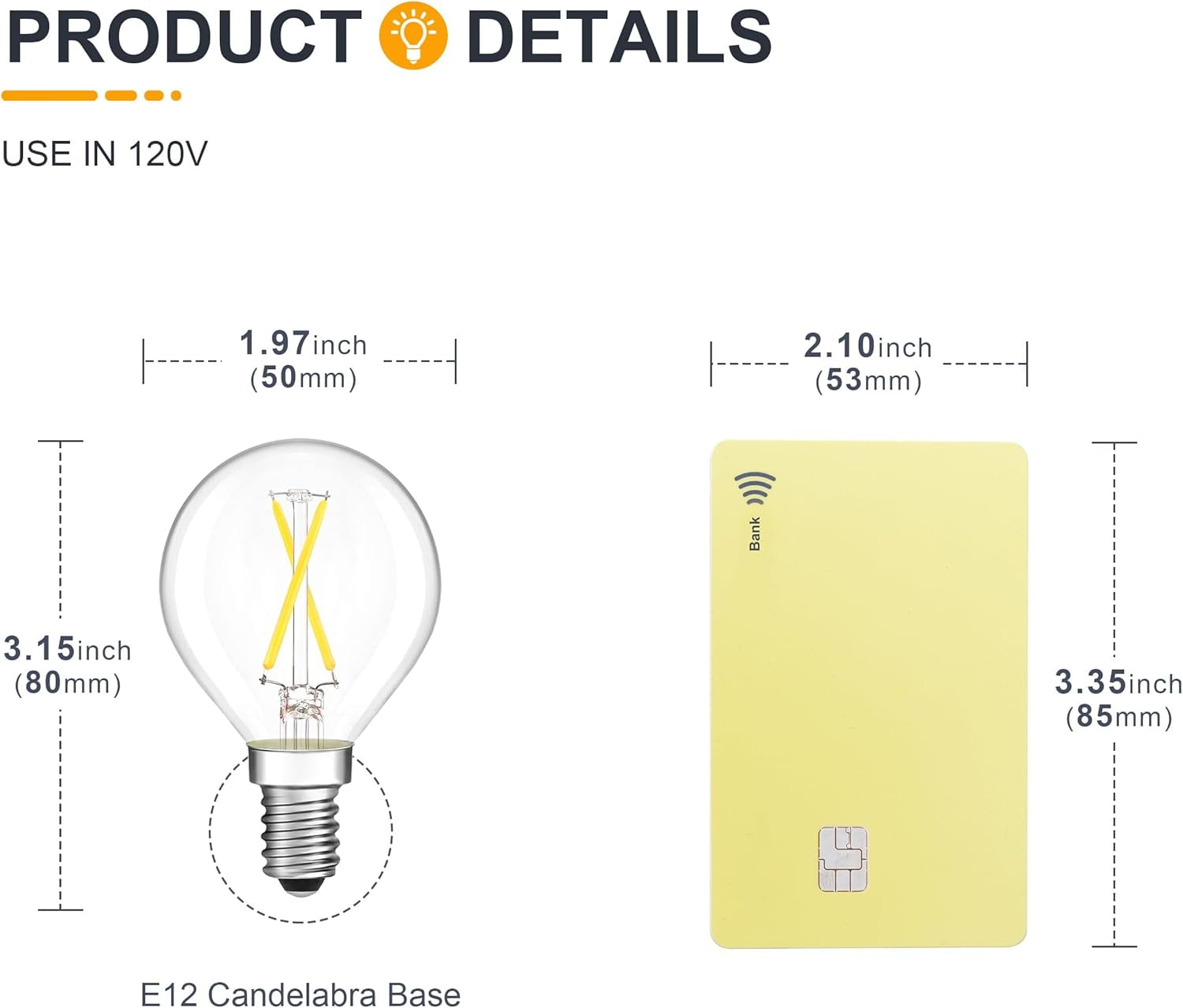FUN-12V LED Light Bulbs - Daylight 5000K 2W(Only for 12 Volt DC/AC ...
