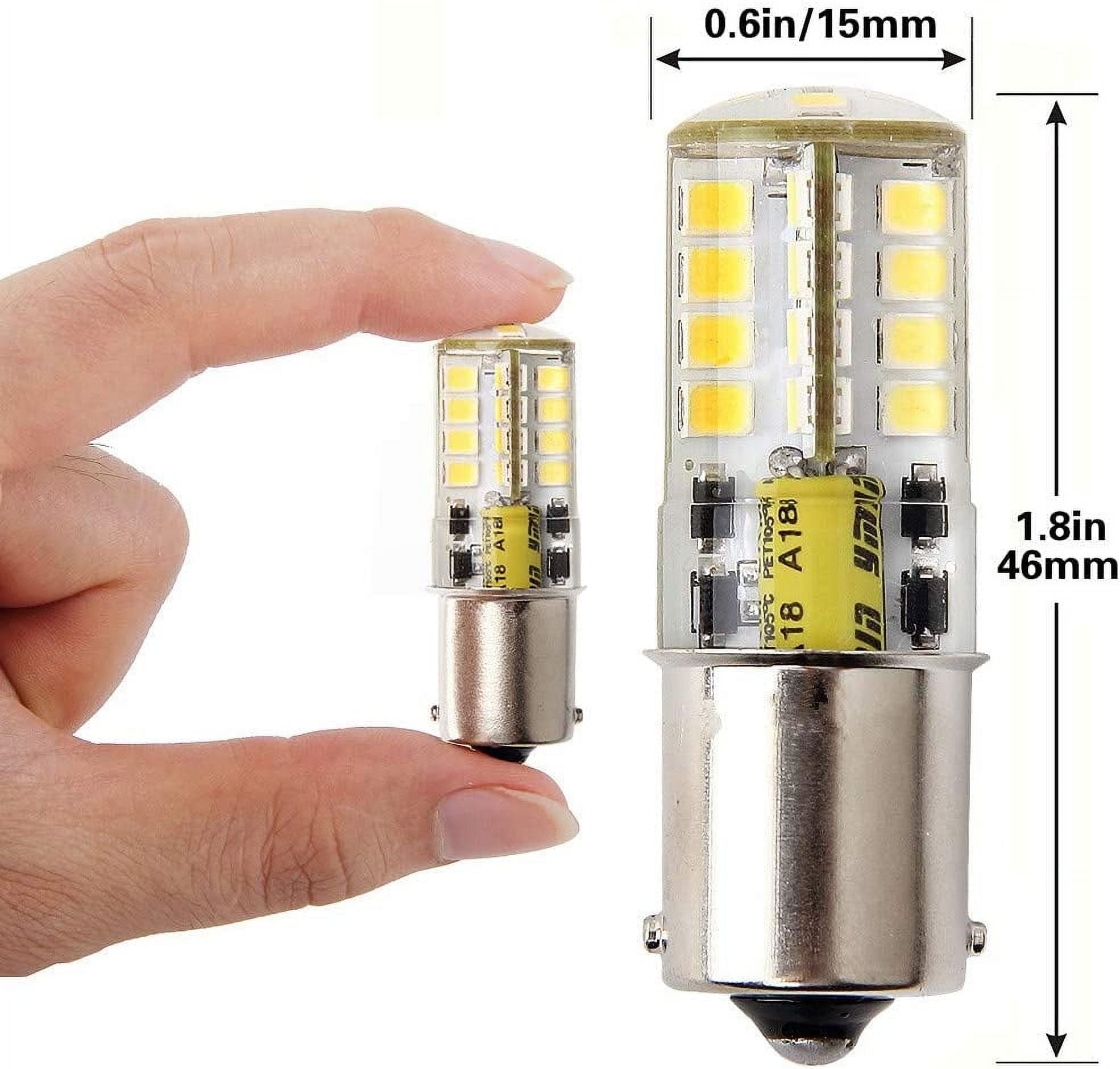 FUN-4PCS 1141 LED Bulb 12V, Waterproof Design, BA15S Bayonet Single ...