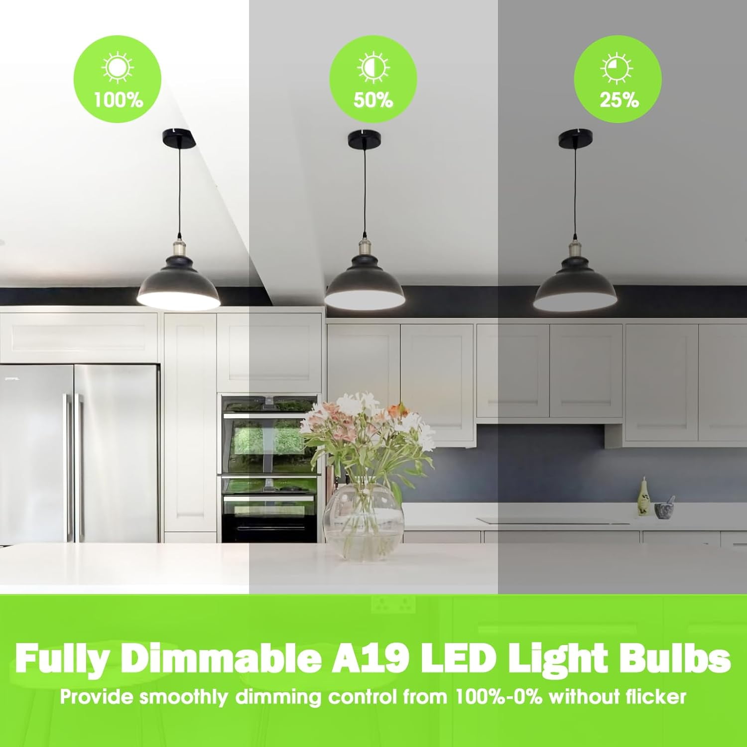 FUN-A19 LED Light Bulb, 60 Watt Equivalent, 4000K Neutral White, 900LM ...