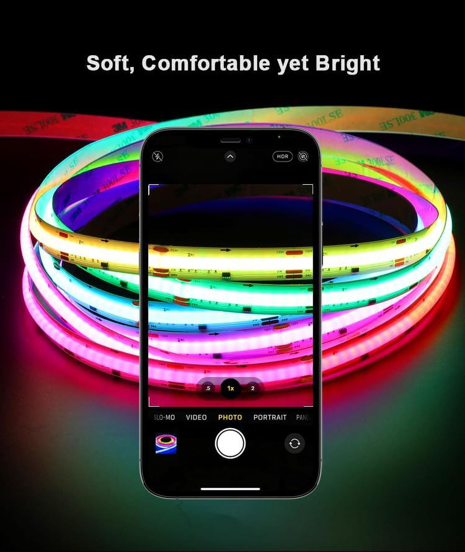 FUN-COB FCOB LED Strip High Density Even RGB Dream Color Light ...