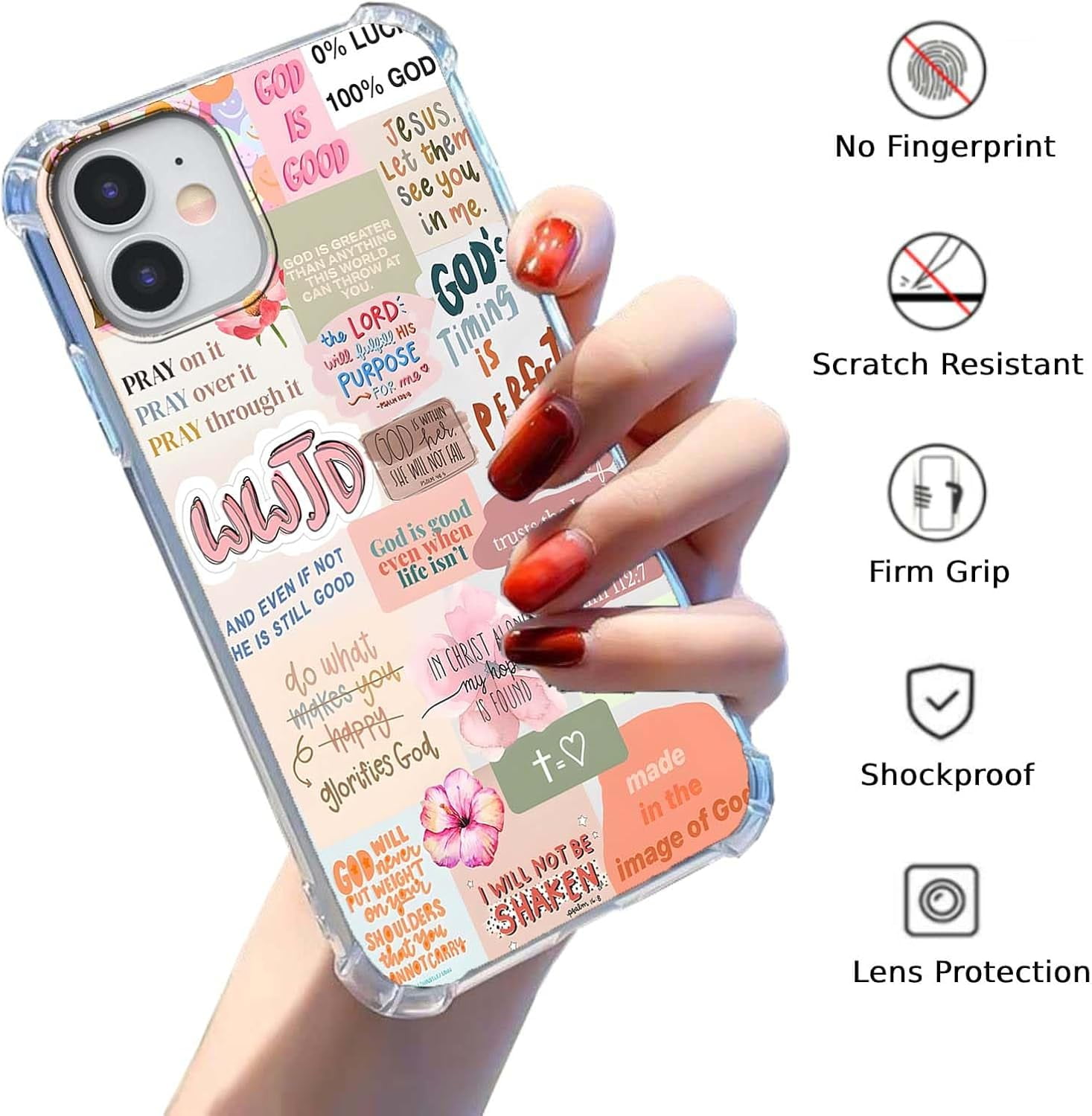 FUN-Case for iPhone 11 with Christian Design,Jesus Bible Verse Collage ...