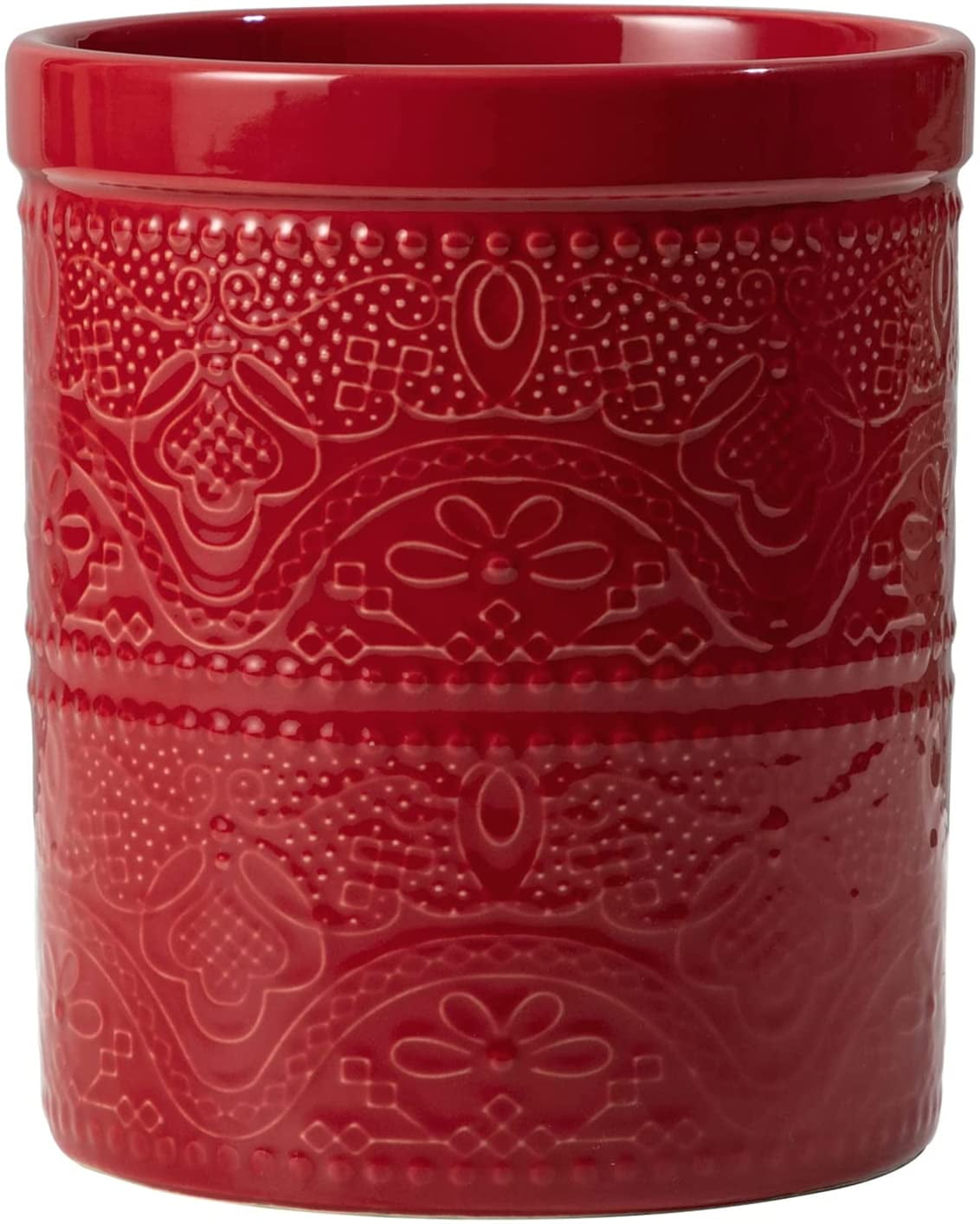 FUN ELEMENTS Kitchen Utensil Holder, 7.2" Super Large Utensil Crock ...