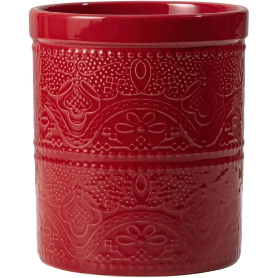 FUN ELEMENTS Kitchen Utensil Holder, 7.2" Super Large Utensil Crock ...