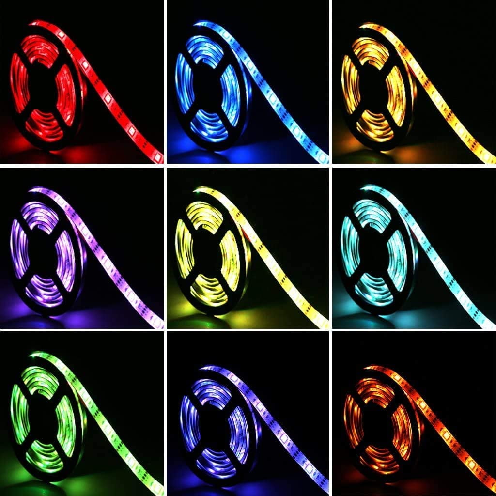 FUN-FUN-6.56ft USB LED Strip Lights, USB Rope Lights with 24 Keys ...