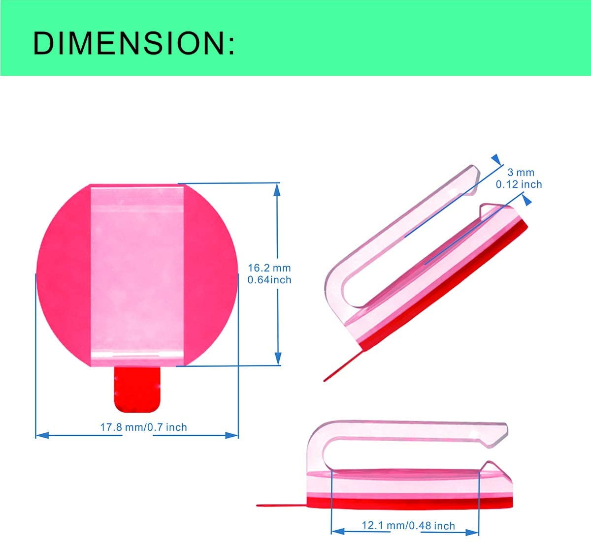 FUN-FUN-Clear Strip Light Mounting Clips Self-Adhesive Hooks,Fixing Clamps LED Strip Light 8mm ...