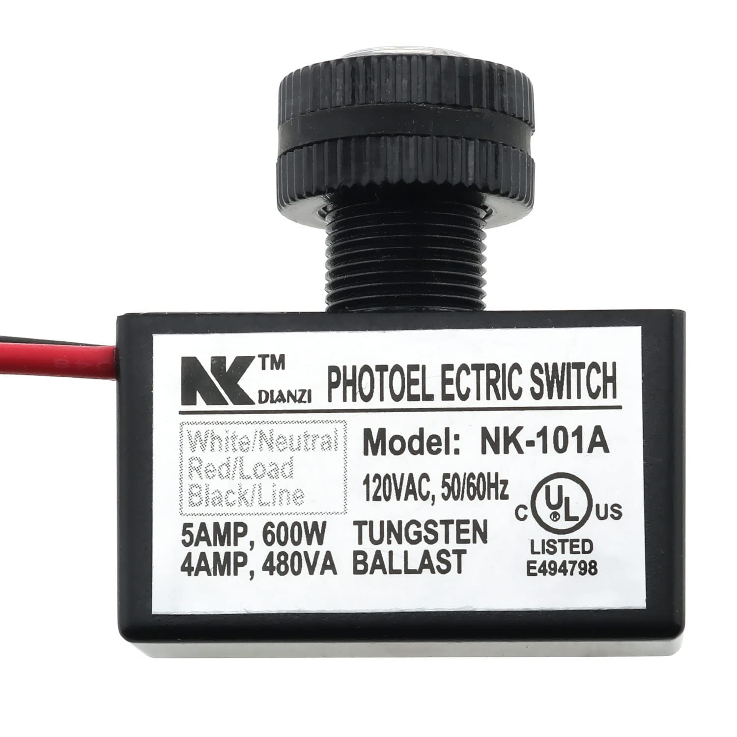 FUN-FUN-Outdoor Hard-Wired Post Eye Light Control, 120V AC Light ...