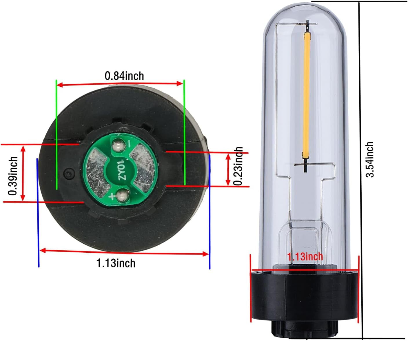TRHOO-Outdoor Solar Bulb Replacement, Solar Garden Replacement Bulb ...