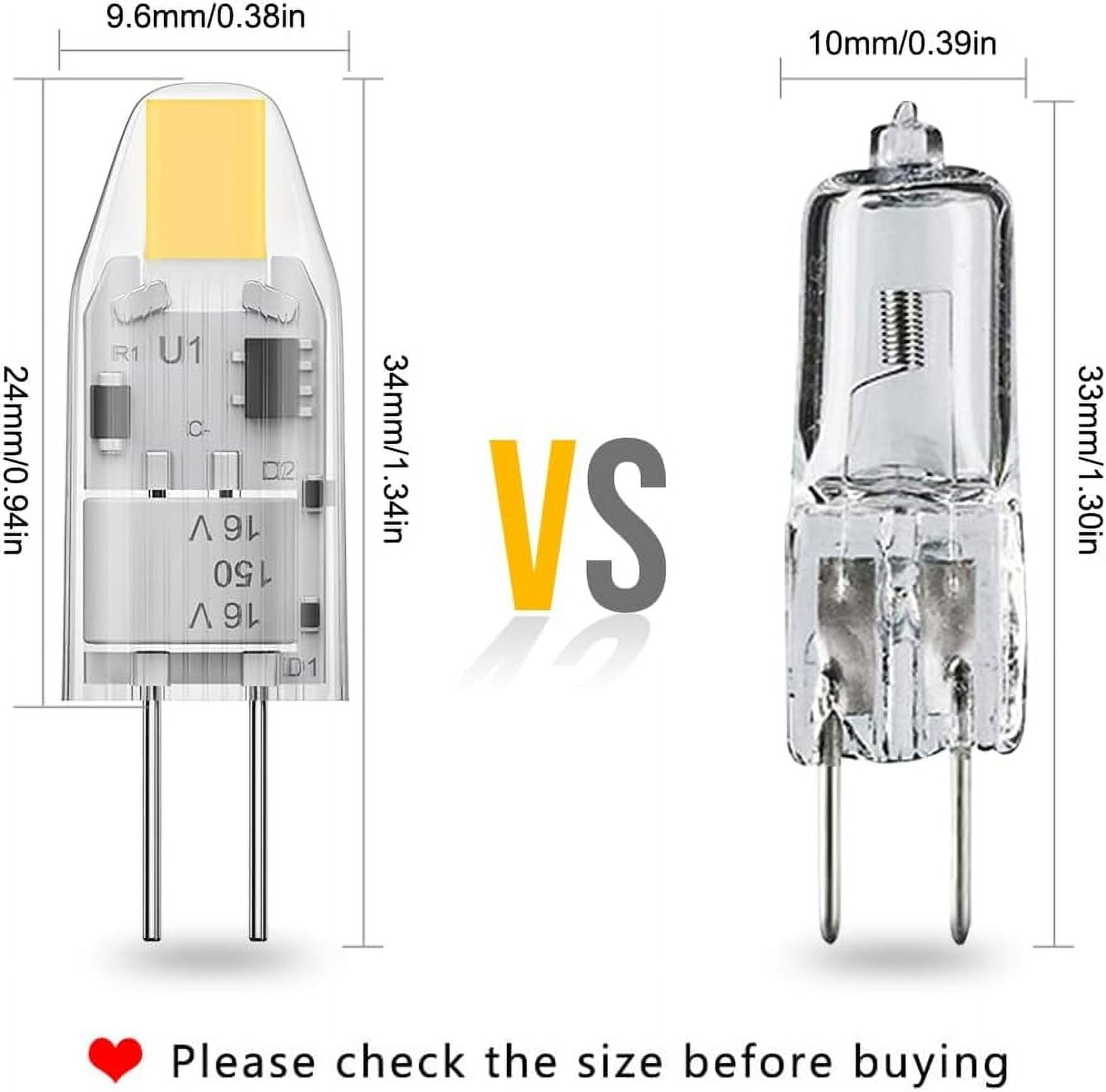 FUN-G4 LED Bulb AC/DC 12V 1.2W (10W Halogen Bulb Replacement), 4000K Natural White JC G4 Bi Pin ...