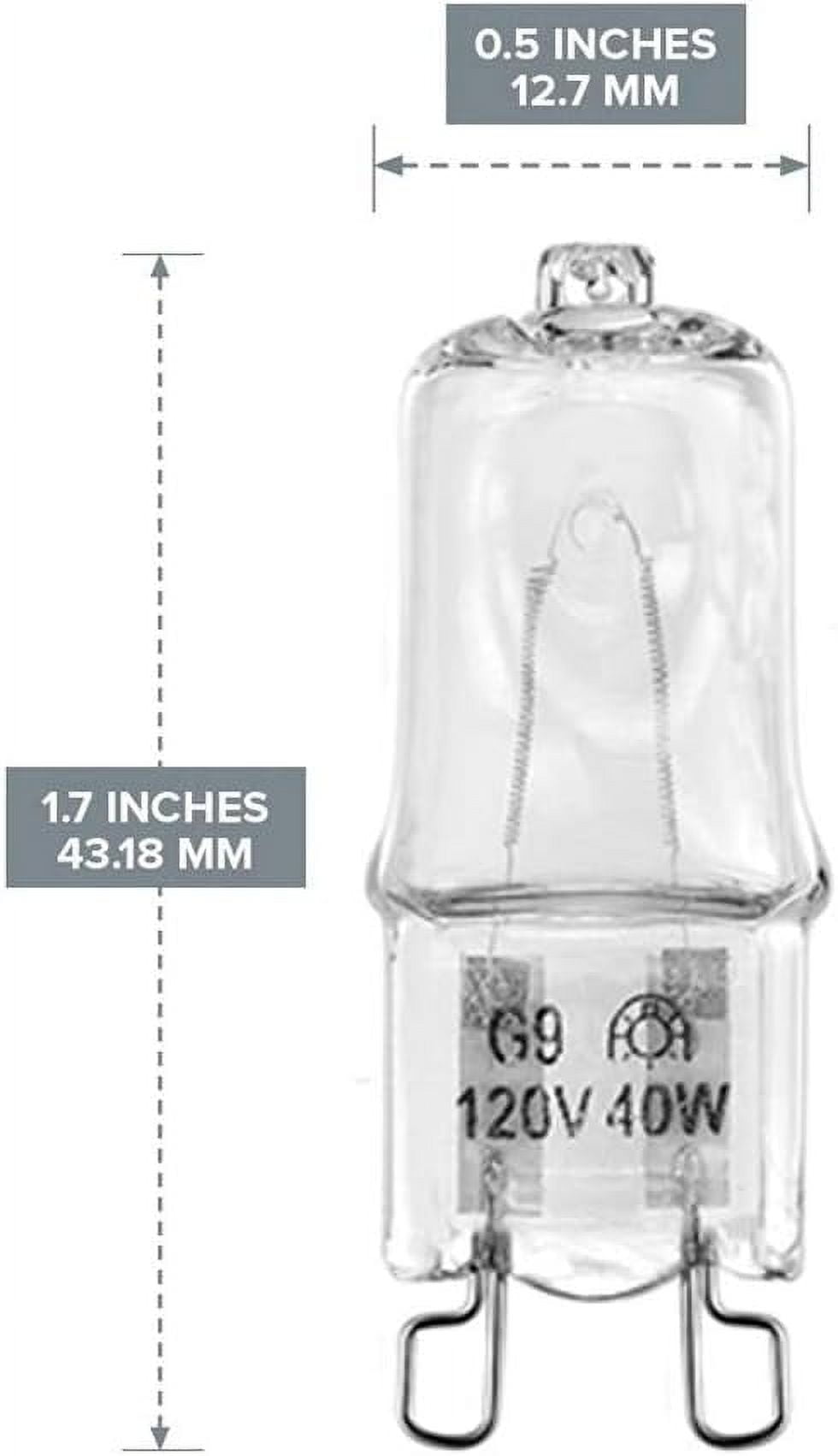 FUN-G9 Halogen Light Bulbs,120V T4 Bi-Pin 40W Xenon Small Light Bulb ...