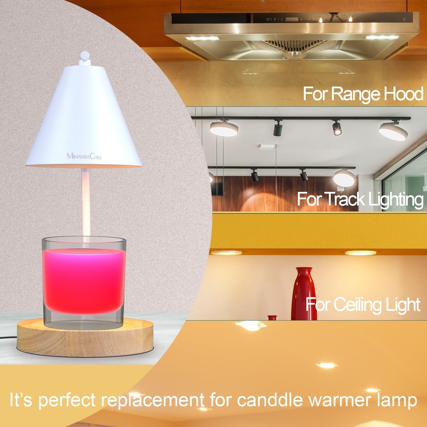 FUN-GU10 Halogen Bulb for Candle Warmer Lamp, 120V 50W Halogen Light ...