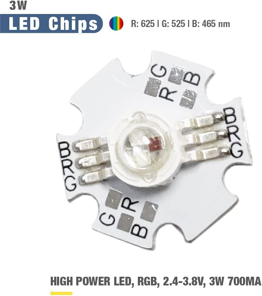 FUN-High Power LED 3W DC 2.4-3.8V Input / 700mA Output LED Chip ...