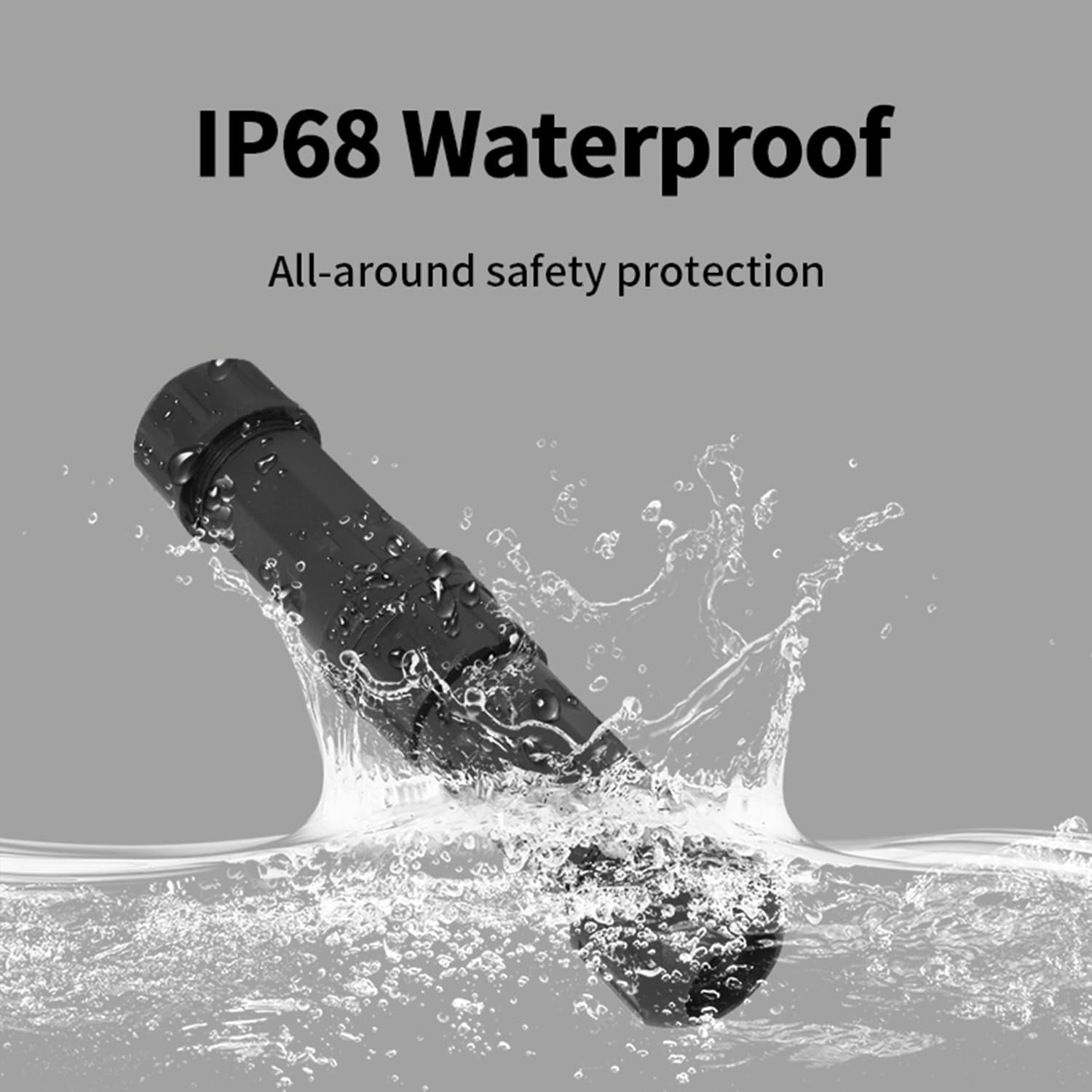 FUN-Junction Box Outdoor Waterproof No-Solder Electrical Box, Panel Mounting with 3Pin Nylon ...